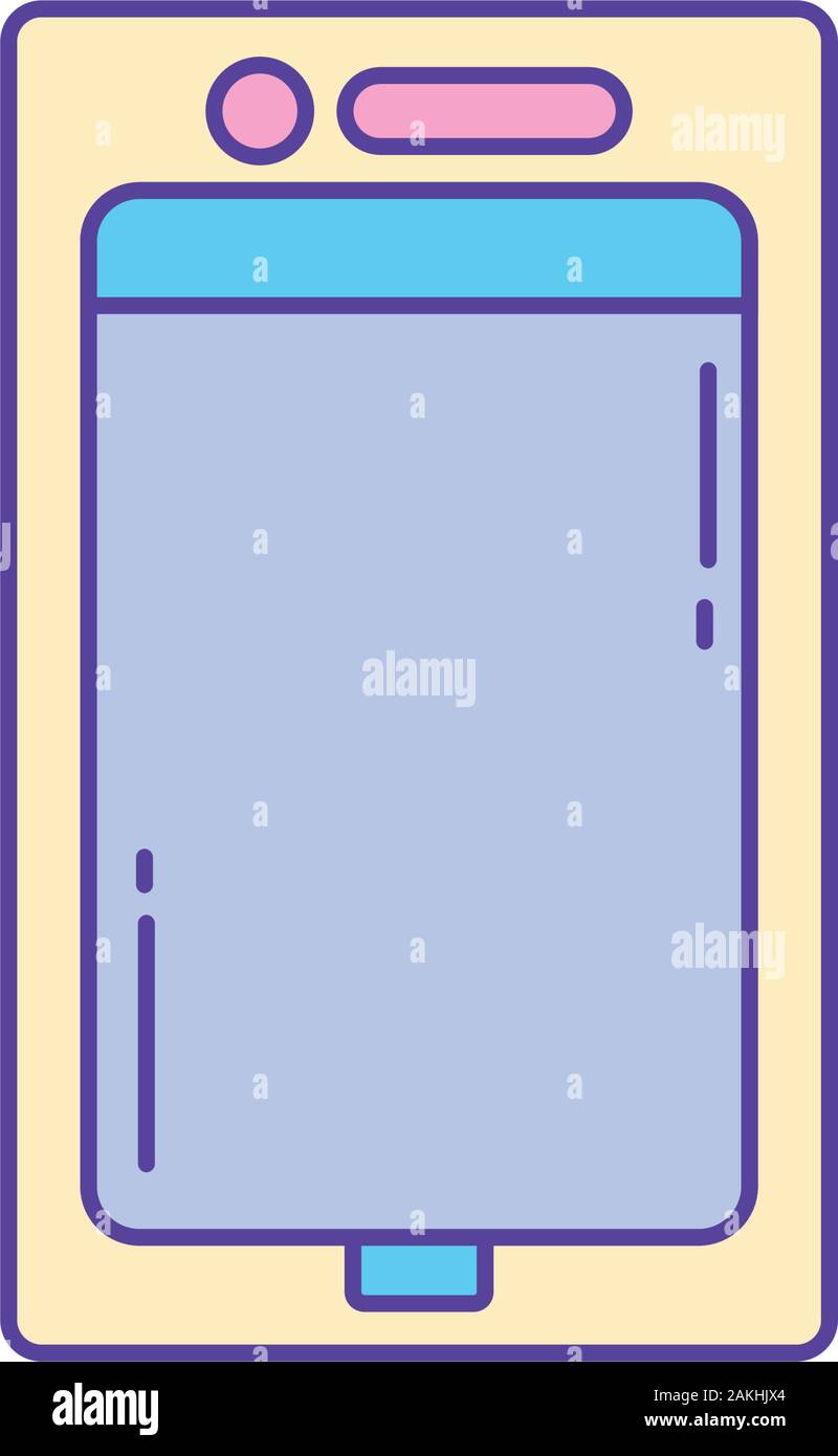 smartphone digital , phone fill and line vector illustration Stock ...