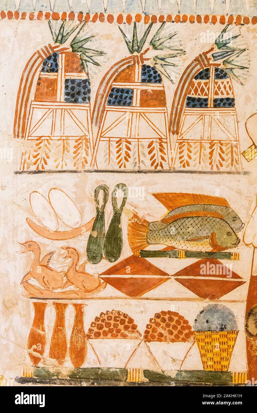 UNESCO World Heritage, Thebes in Egypt, Valley of the Nobles, tomb of ...