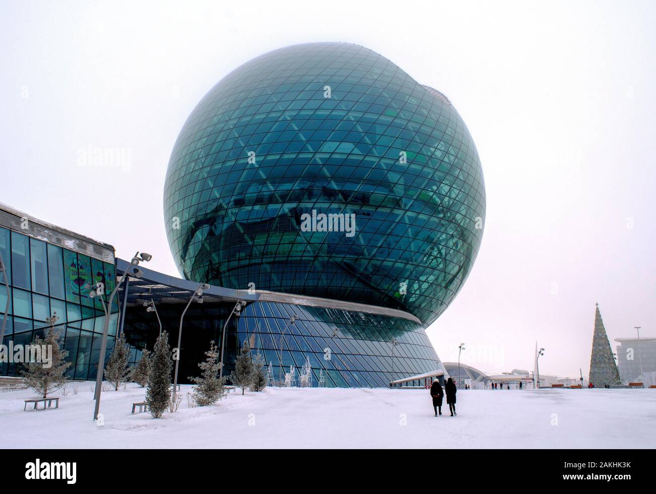 Astana, Nur-Sultan/ Kazakhstan - January 6, 2020: View of Nur Alem ...