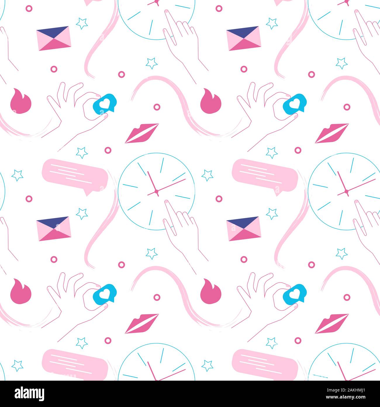 Girlish seamless pattern in pink colors Stock Vector Image & Art - Alamy