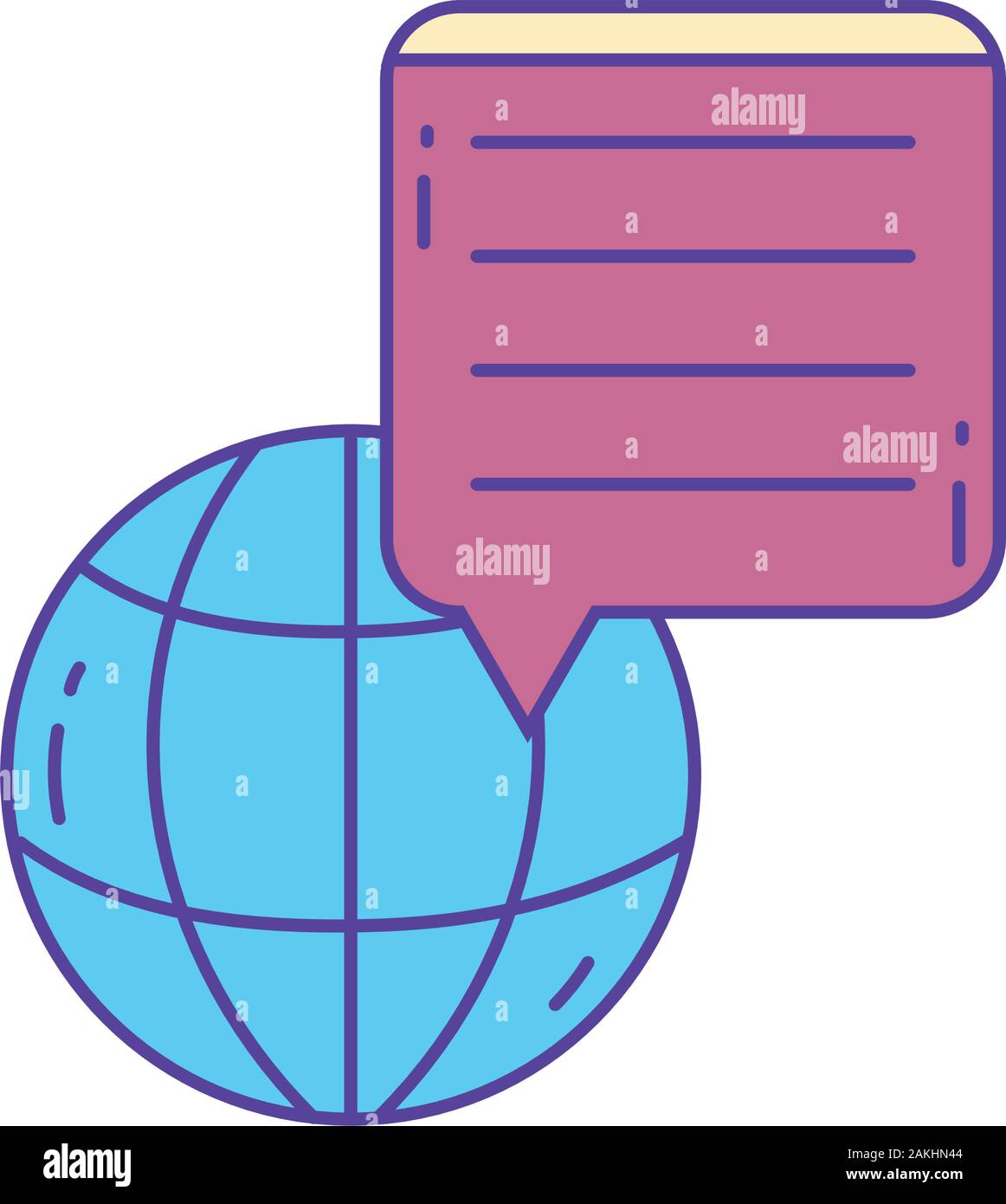 world message bubble , phone fill and line vector illustration Stock ...