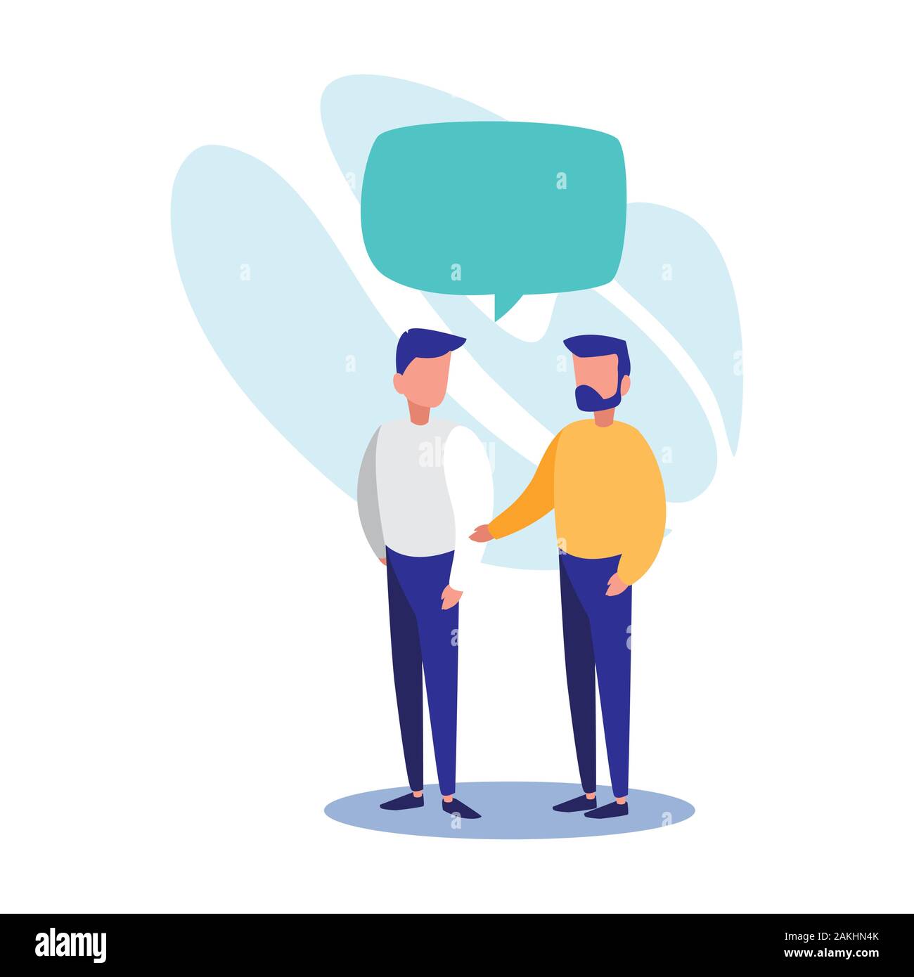 men with communication bubble design, Message discussion conversation ...