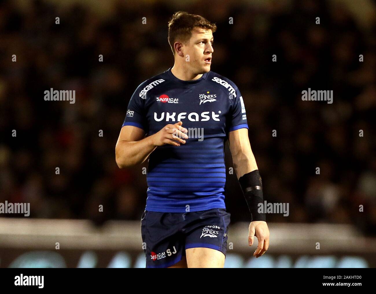 Sale Sharks' Sam James Stock Photo - Alamy