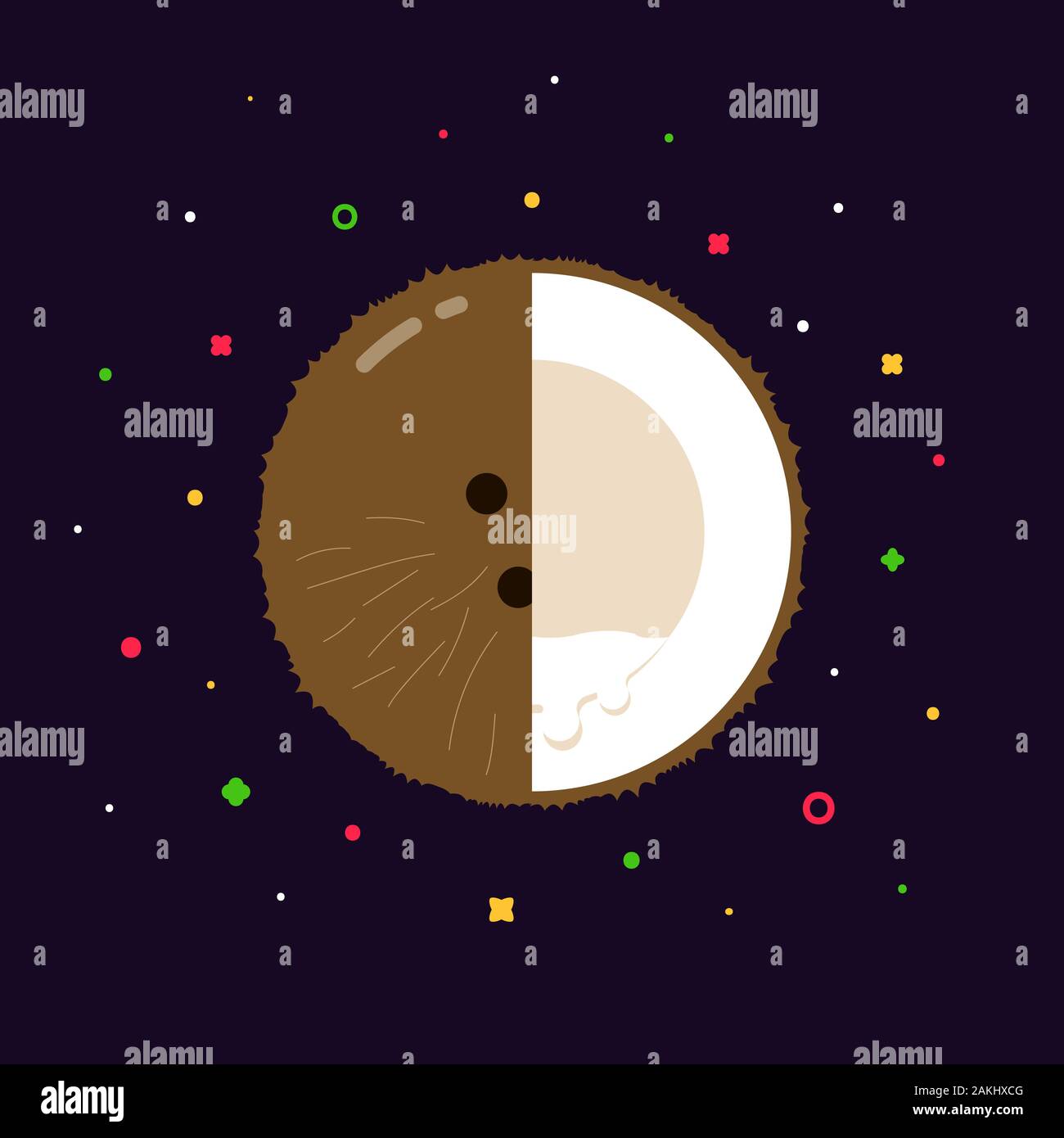 Coconut sphere Stock Vector Images - Alamy