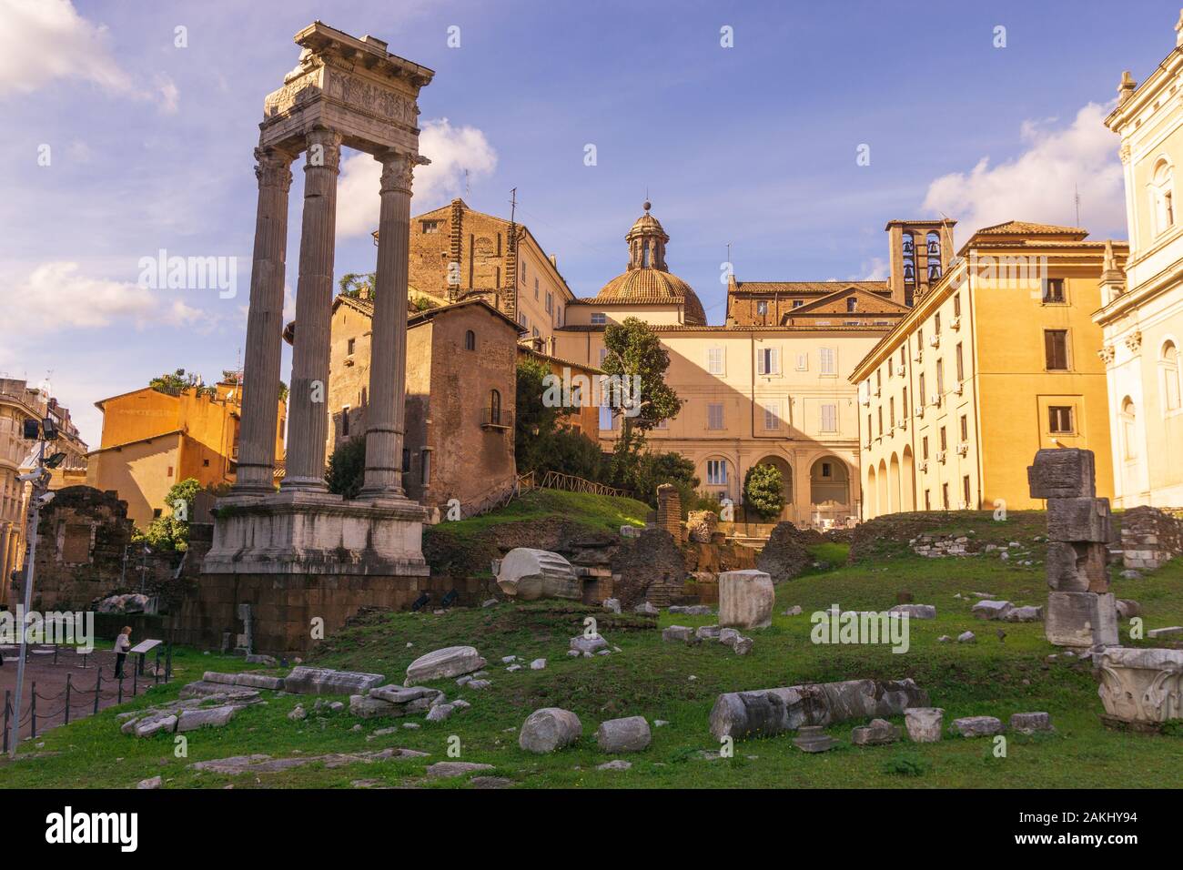 Theatre of Marcellus (Teatro di Marcello) area in Rome, Italy Stock ...
