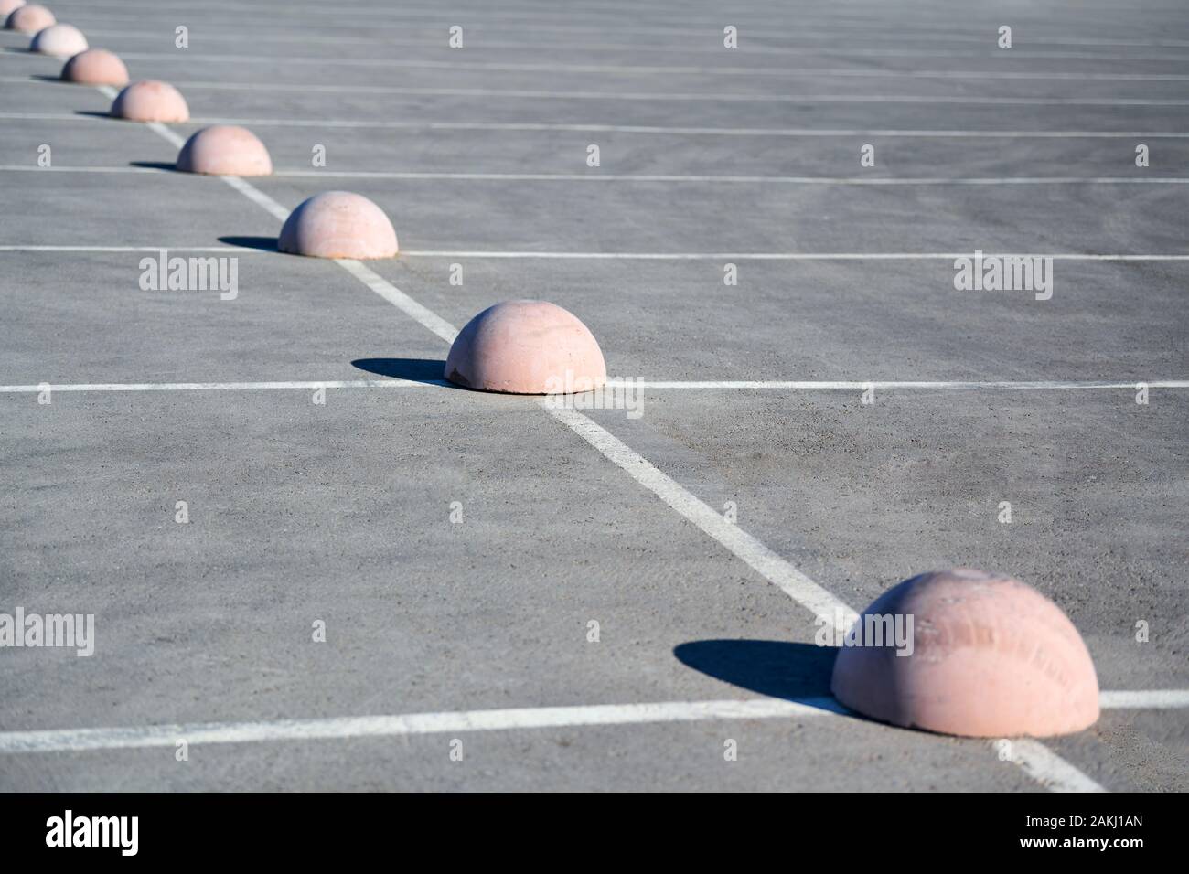 Parking hemispheres. Concrete parking limiter. Protection from car ...