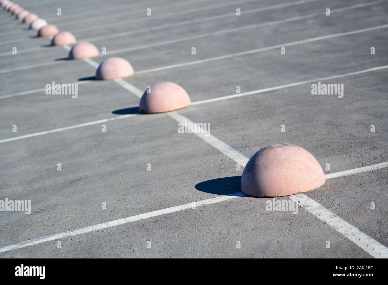 Parking hemispheres. Concrete parking limiter. Protection from car ...