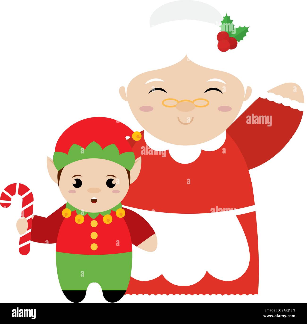 Mrs claus illustration Cut Out Stock Images & Pictures - Alamy