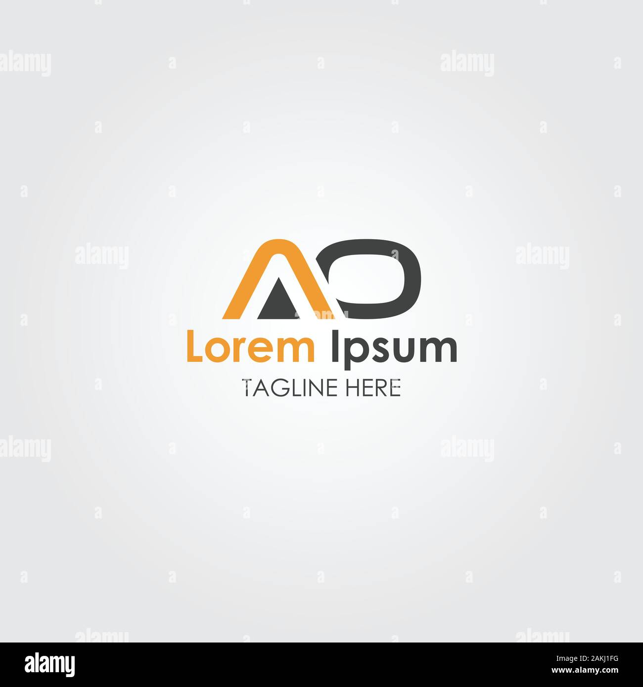 Initial AO Letter Logo With Creative Modern Business Typography Vector ...
