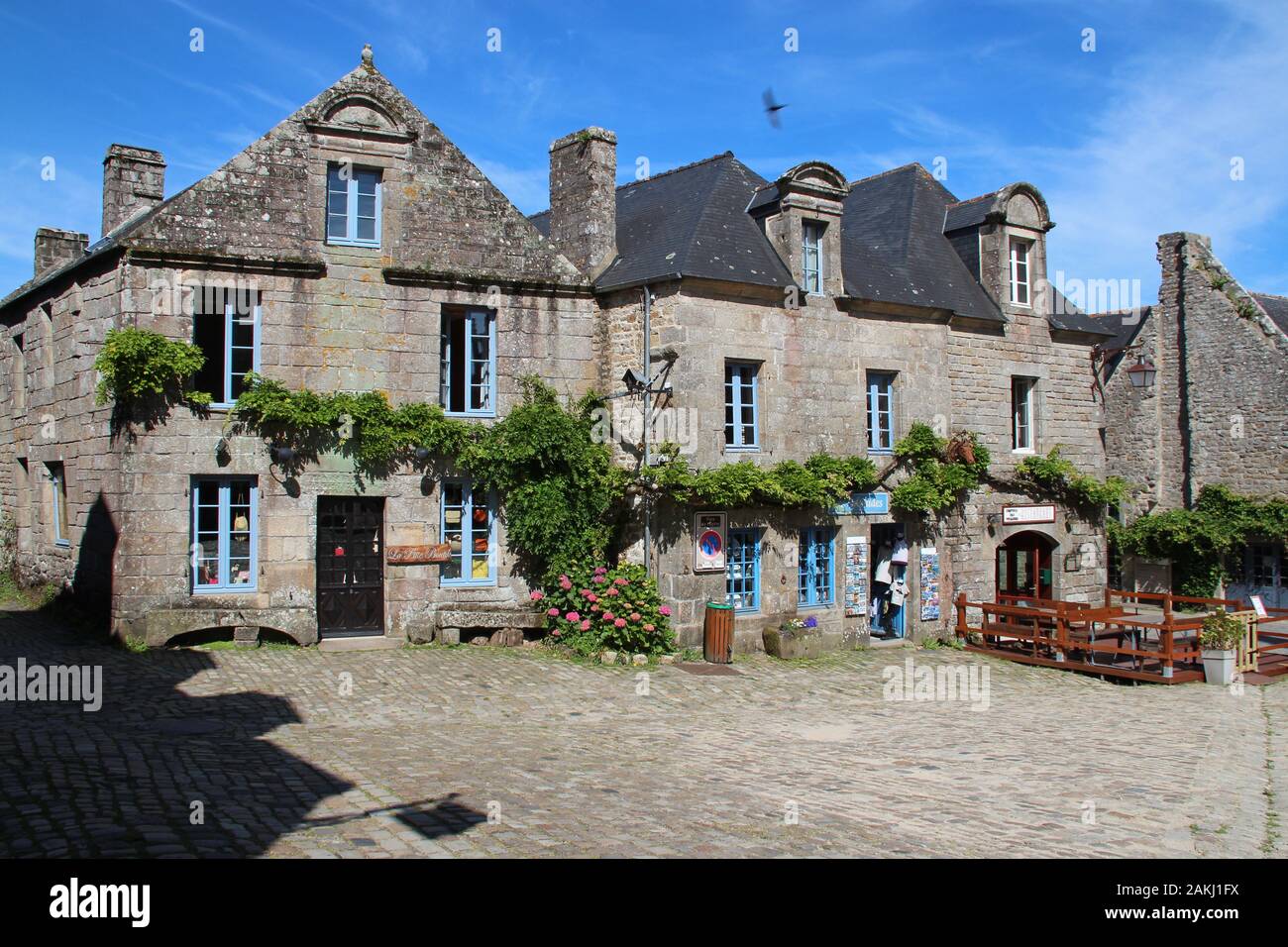 medieval houses in locronan brittany (france Stock Photo - Alamy