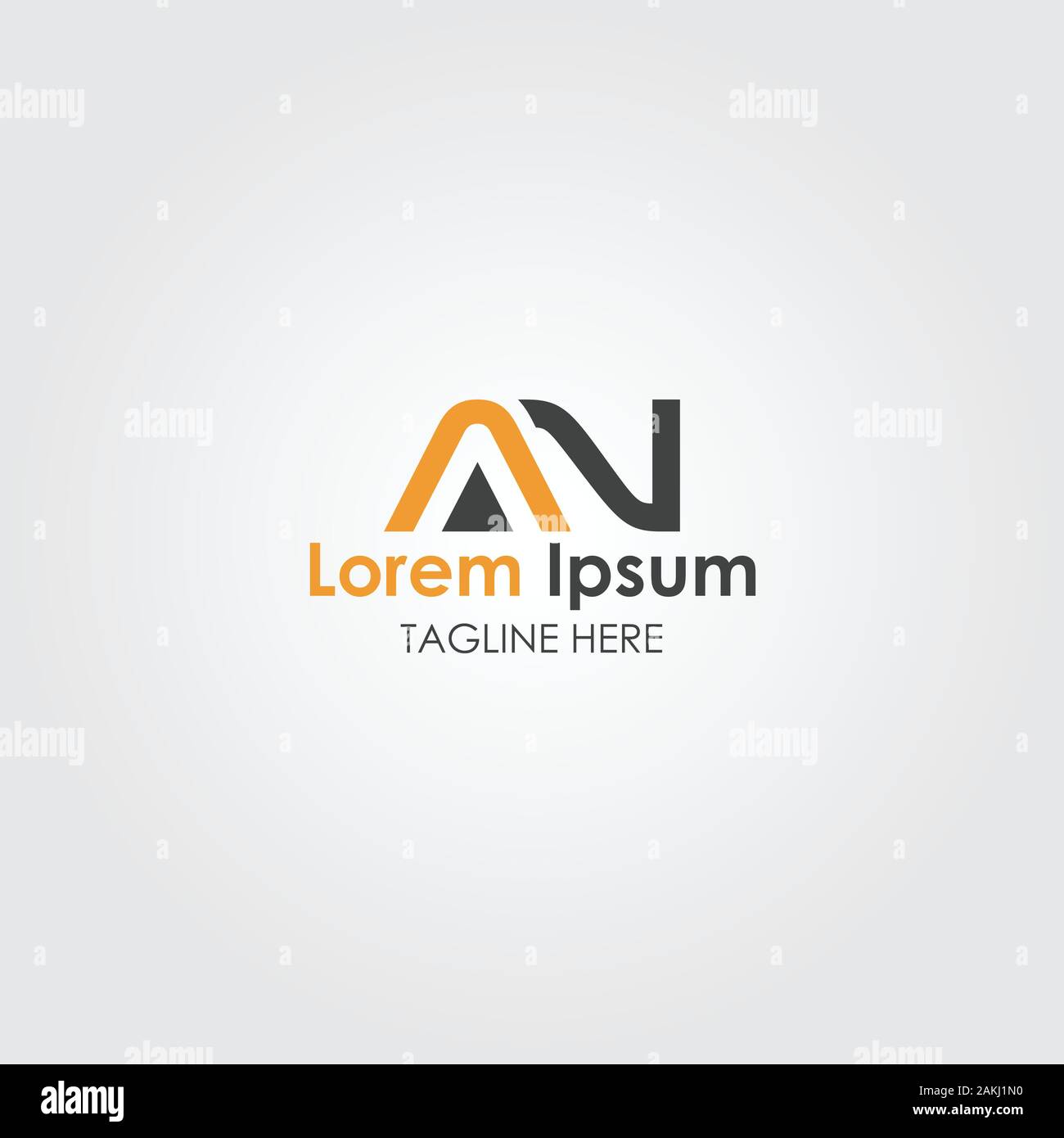 Initial AN Letter Logo With Creative Modern Business Typography Vector ...