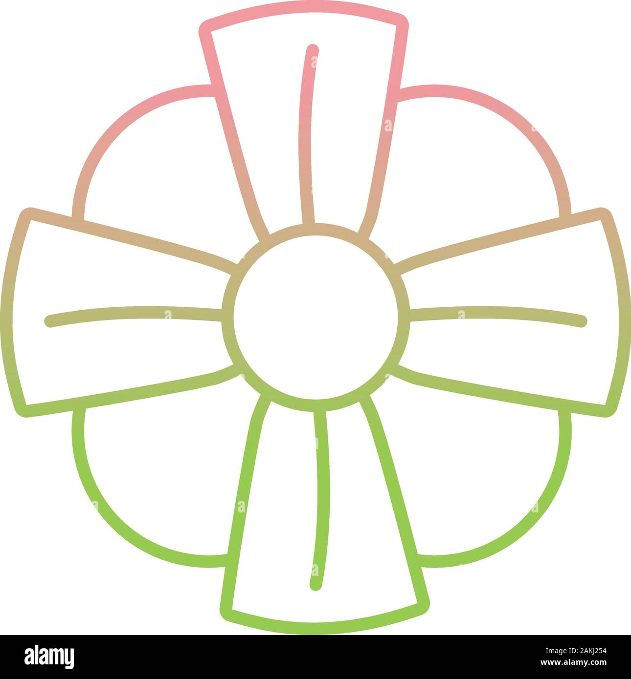flower decoration plant gradient icon vector illustration Stock Vector ...