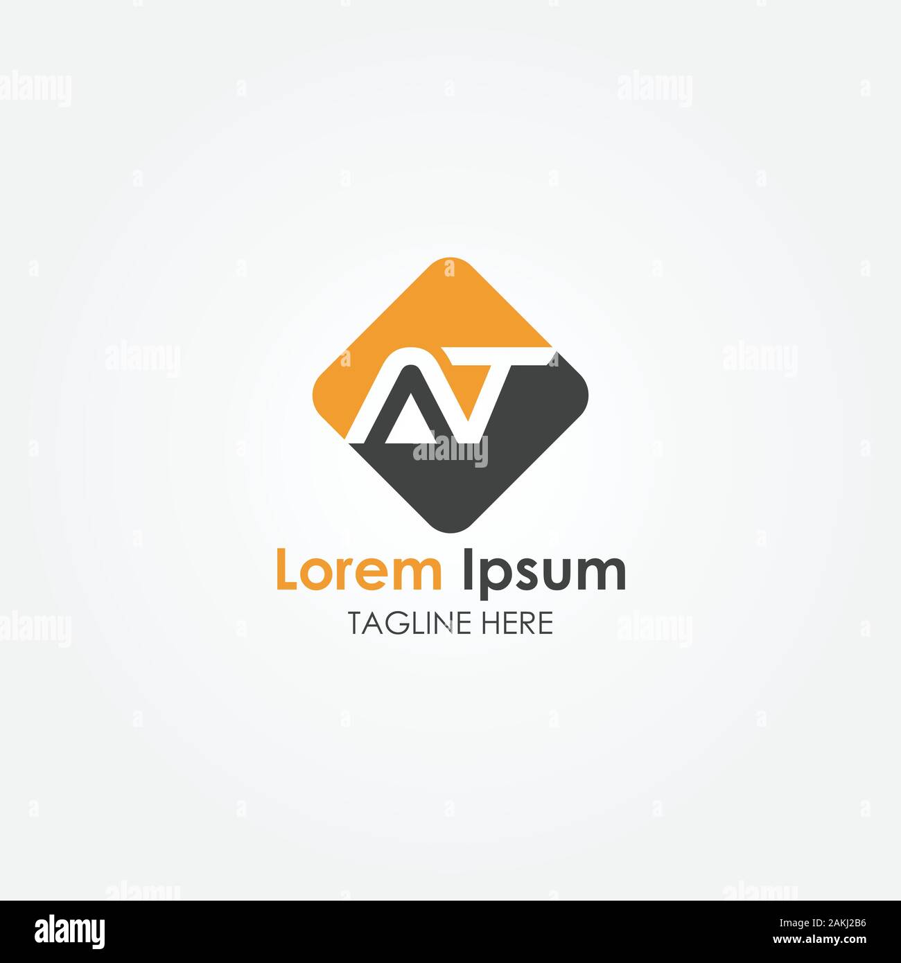 Initial AT Letter Logo With Creative Modern Business Typography Vector ...