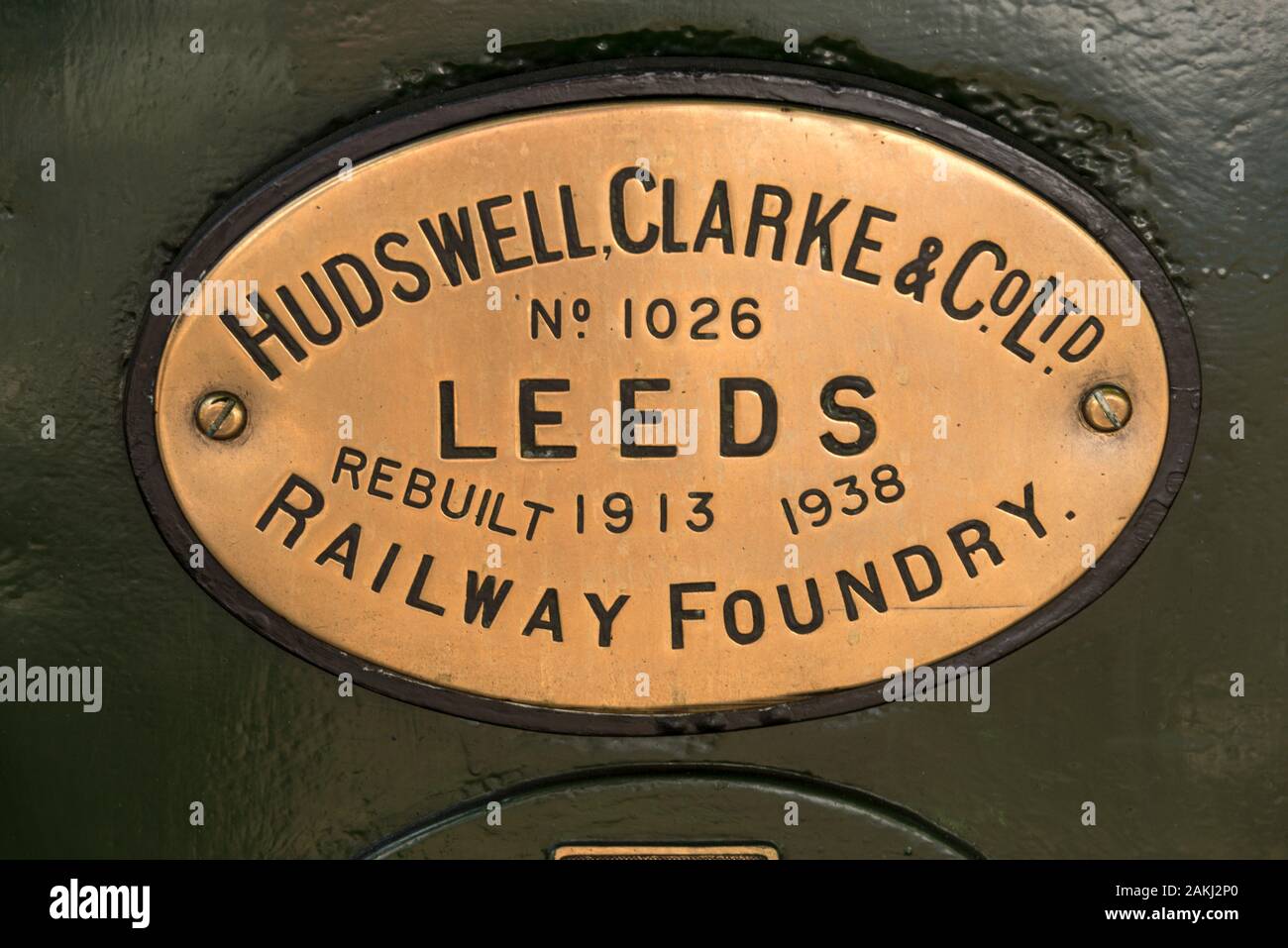 Name plate on steam locomotive hi-res stock photography and images - Alamy
