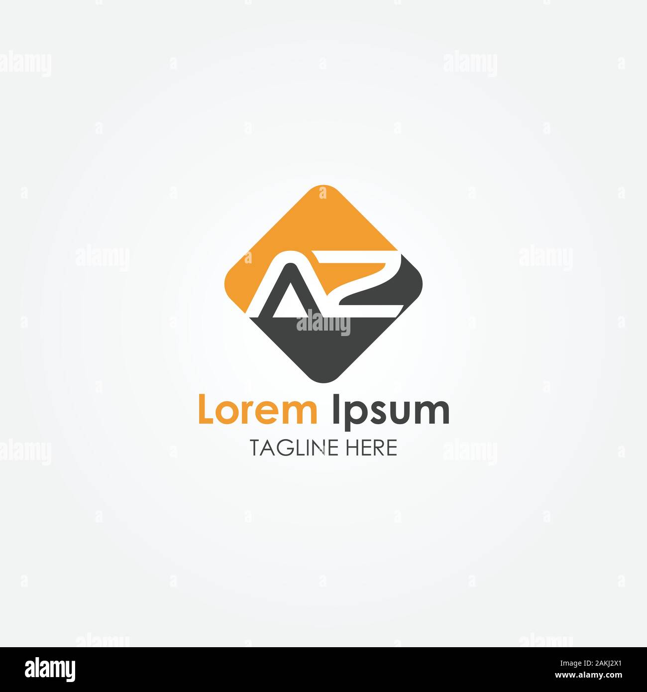 Initial AZ Letter Logo With Creative Modern Business Typography Vector ...