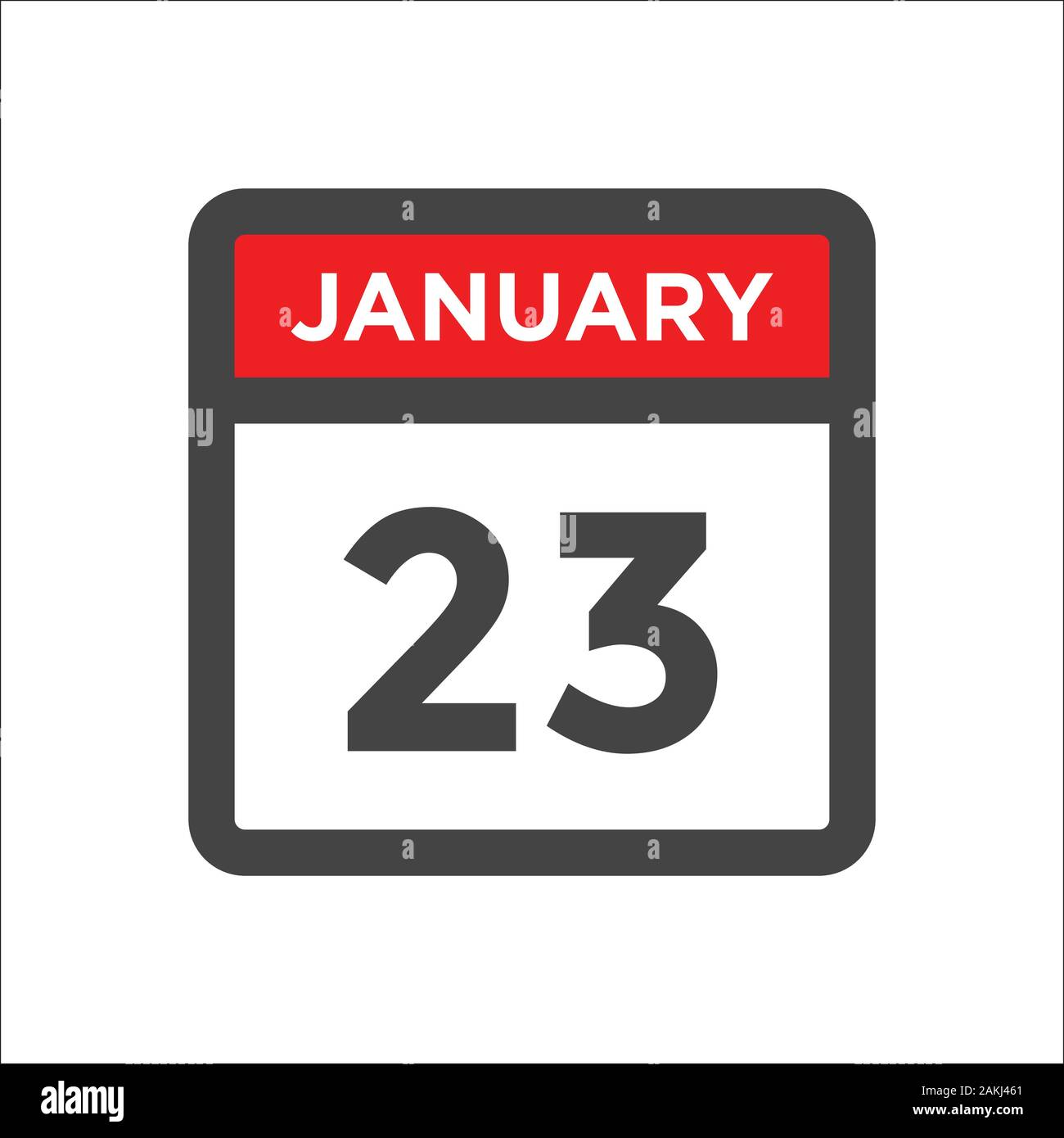 January 23 calendar icon w day of month Stock Vector Image & Art - Alamy