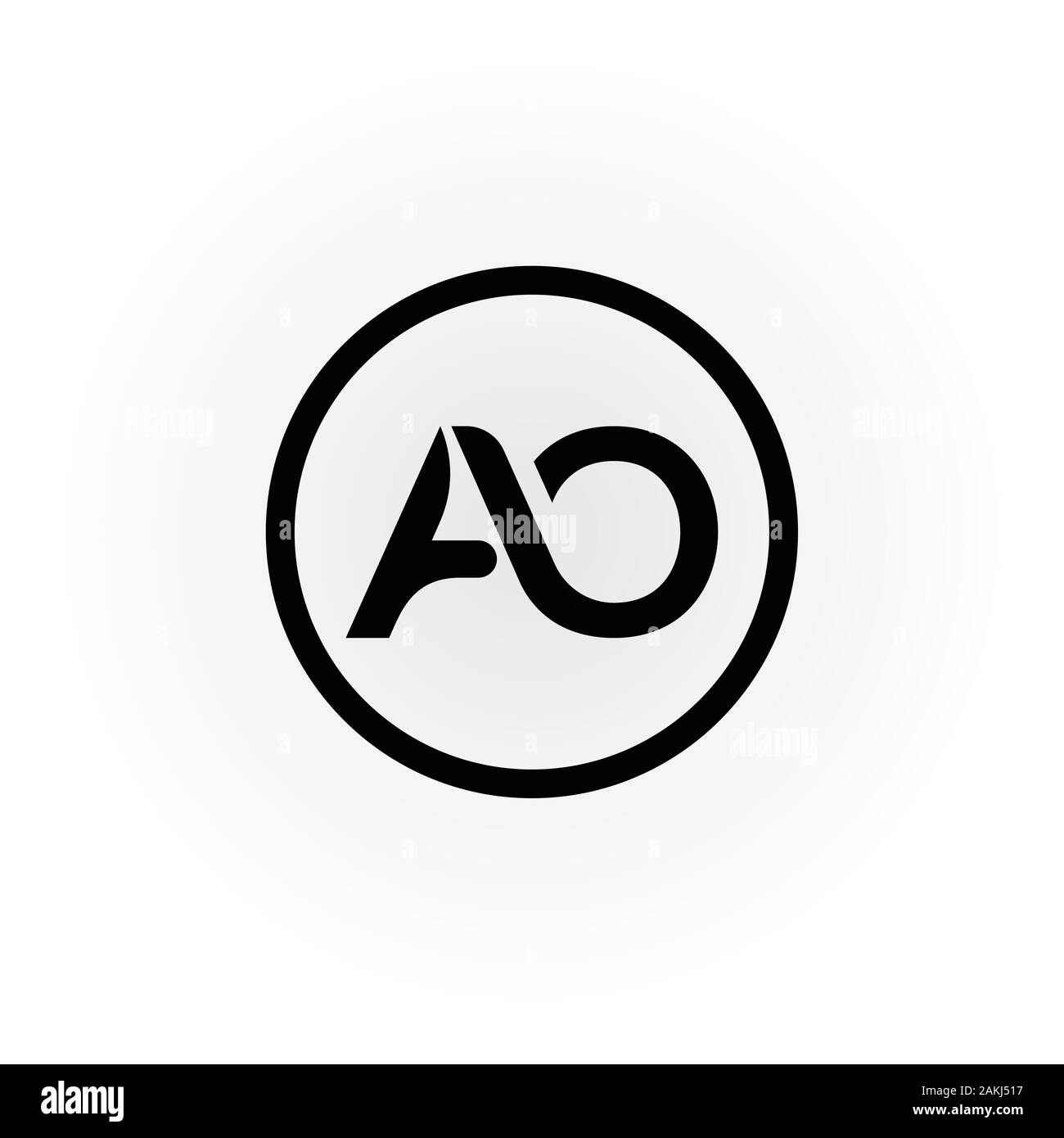 Initial AO Letter Logo With Creative Modern Business Typography Vector ...