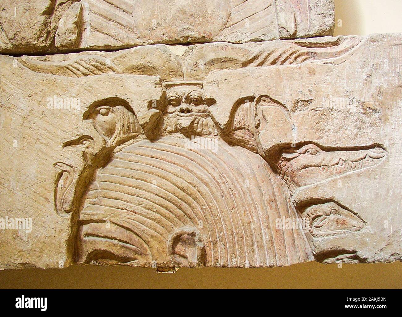 Egypt, Alexandria, Graeco-Roman Museum, detail of a relief with a ...