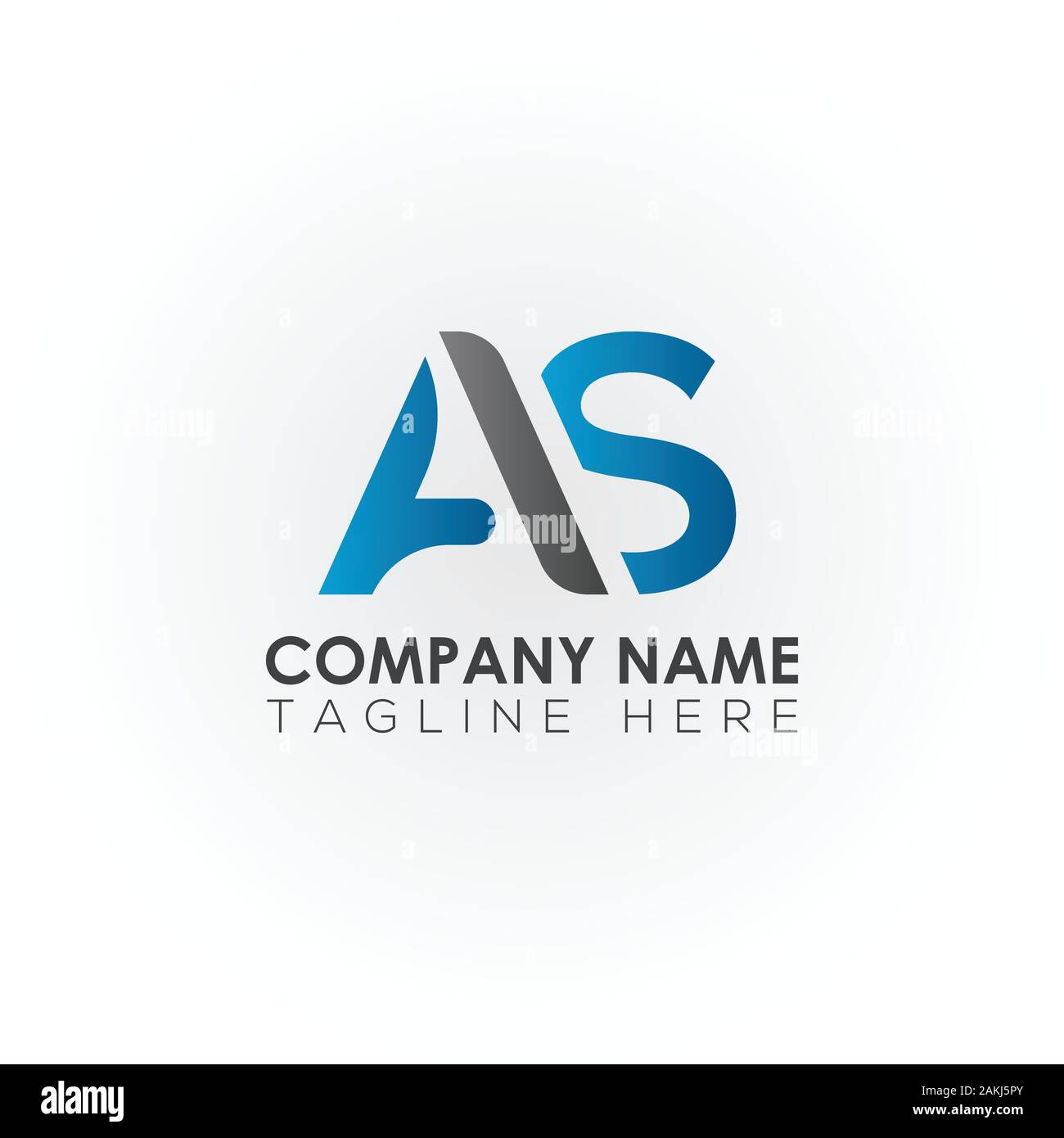 Initial AS Letter Logo With Creative Modern Business Typography Vector ...