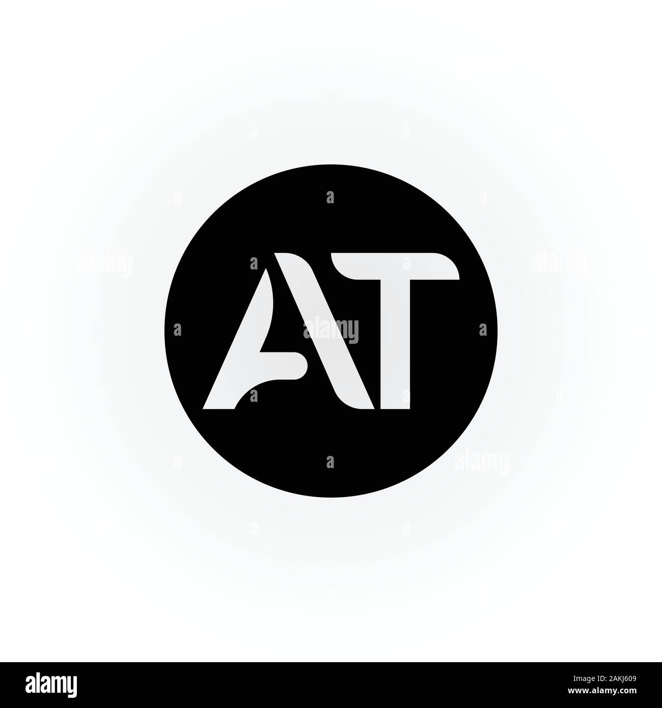 Initial AT Letter Logo With Creative Modern Business Typography Vector ...