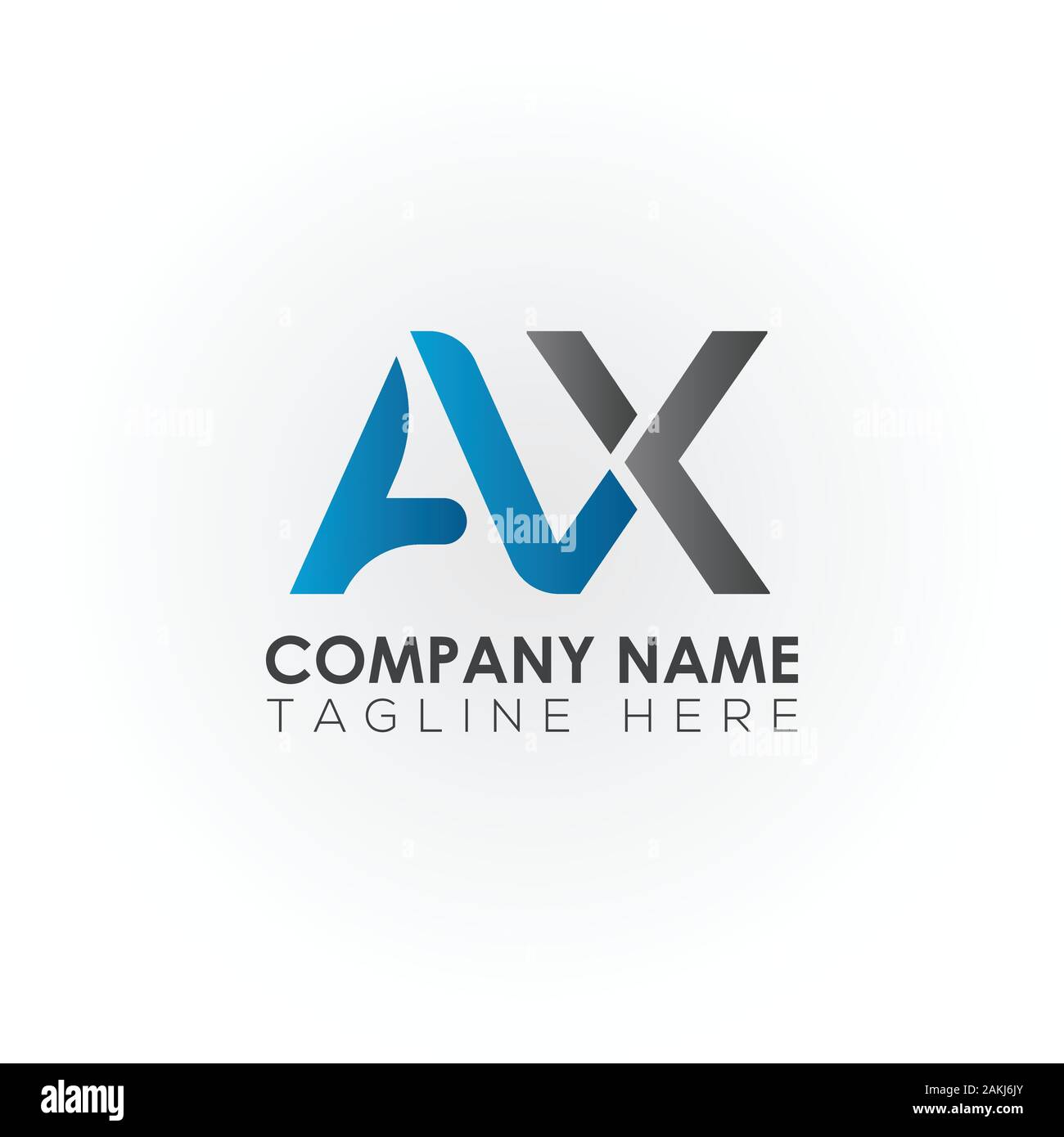 Initial AX Letter Logo With Creative Modern Business Typography Vector ...
