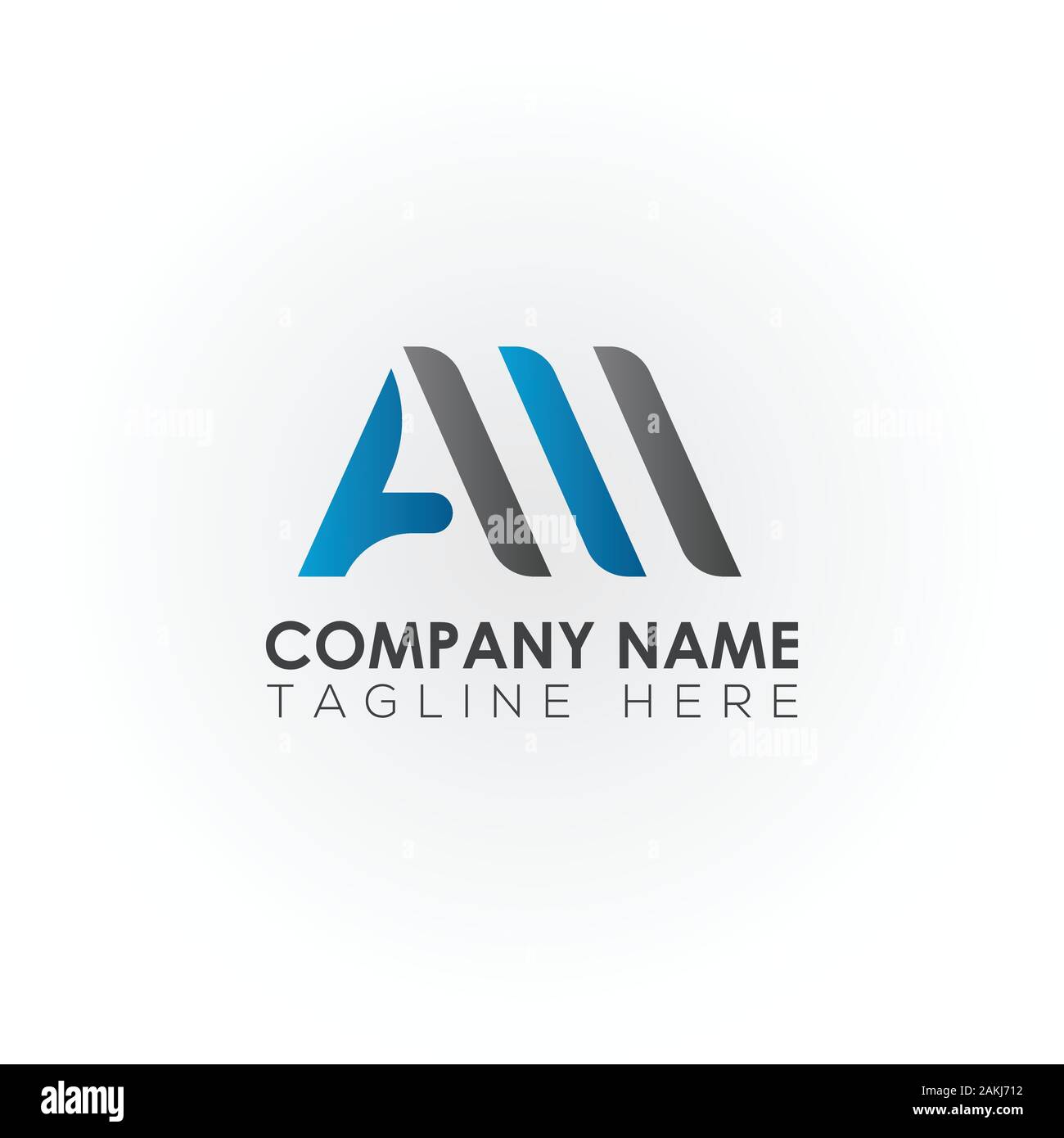 Initial AM or AW Letter Logo With Creative Modern Business Typography ...