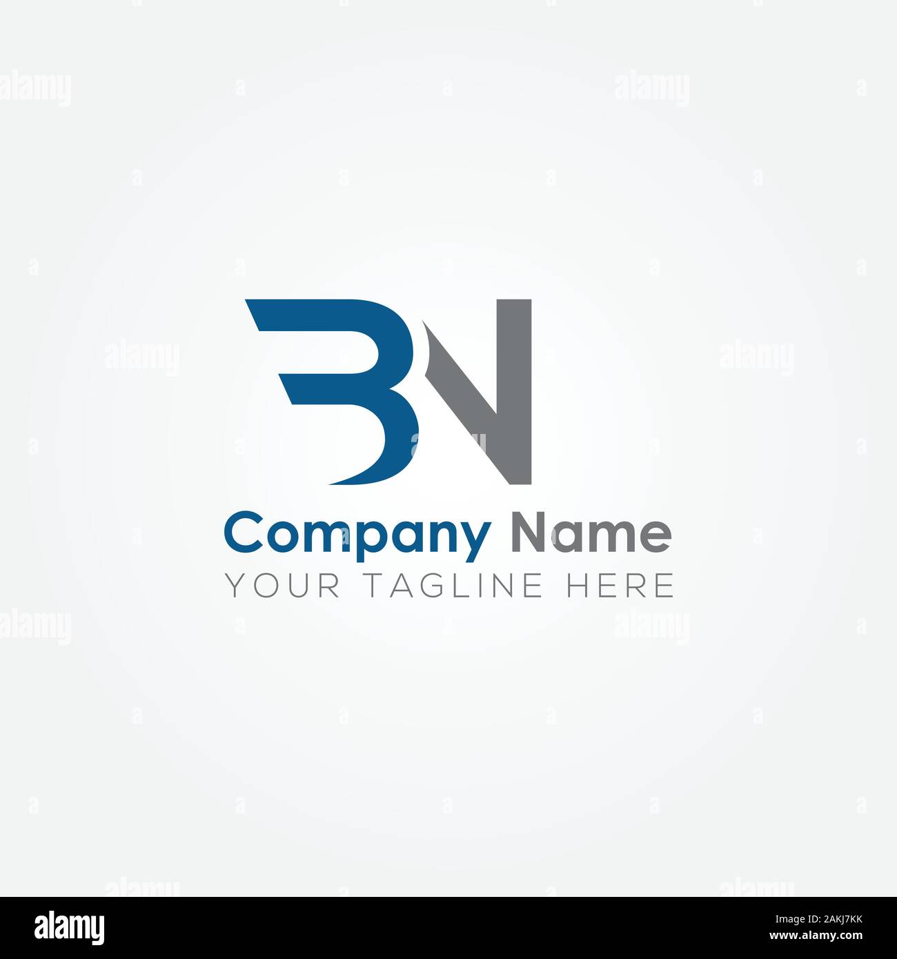 Initial BN Letter Logo With Creative Modern Business Typography Vector ...
