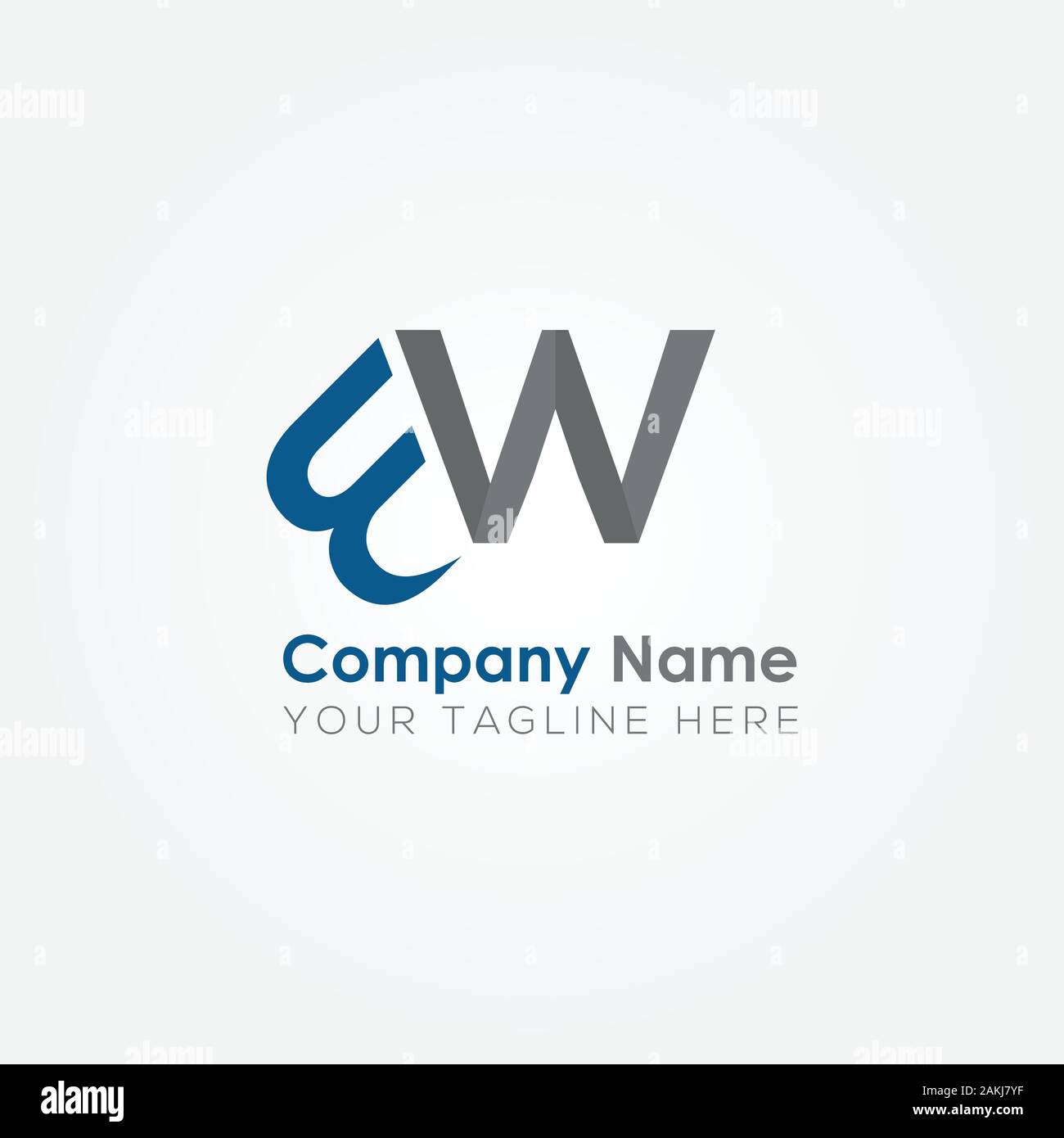 Initial BW Letter Logo With Creative Modern Business Typography Vector ...