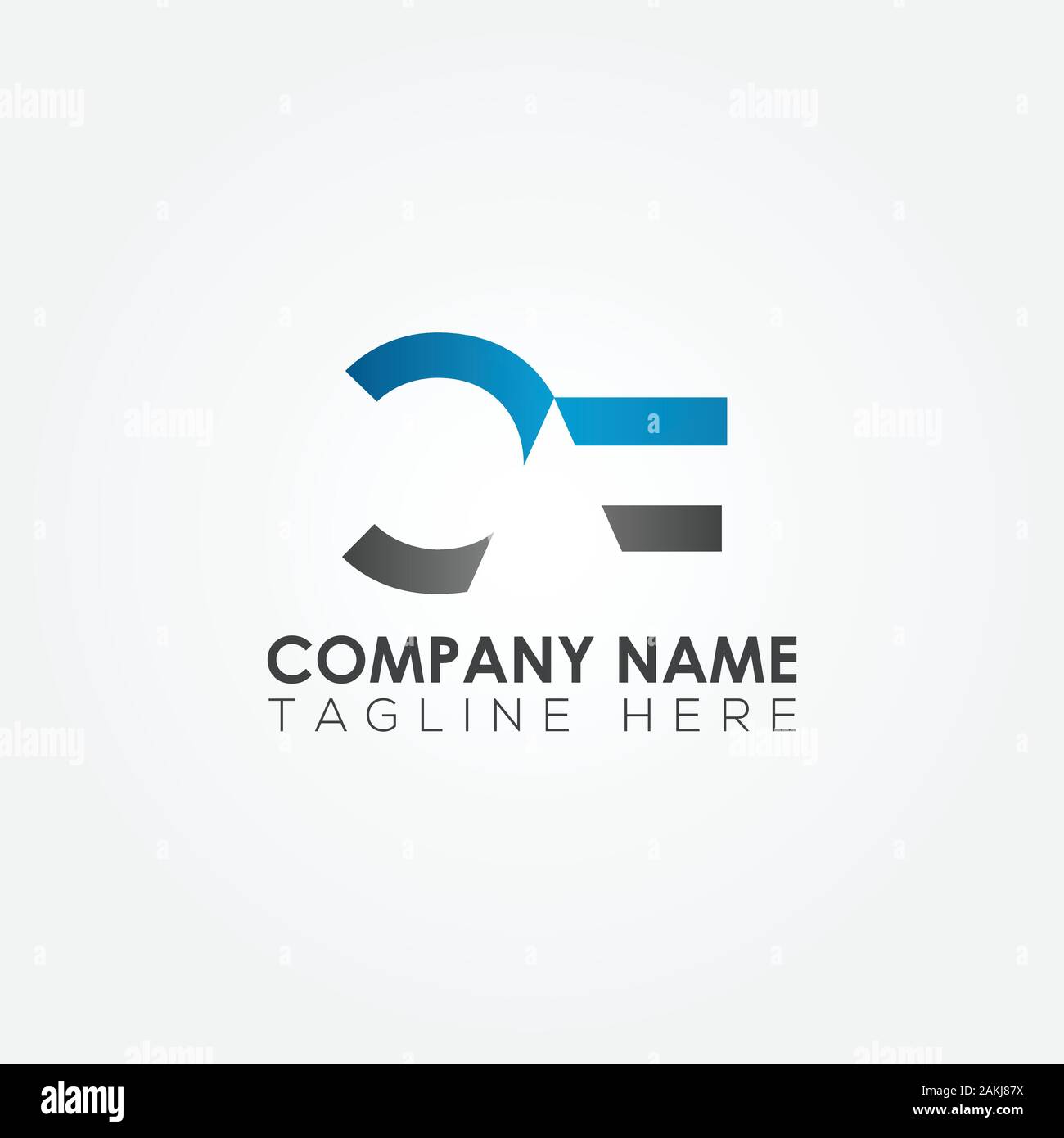 Initial CF Letter Logo With Creative Modern Business Typography Vector ...