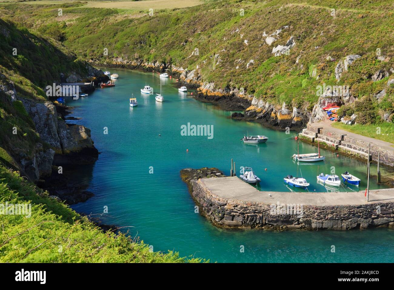 Porthclais Harbour St Brides Bay Pembrokeshire Wales Stock Photo - Alamy