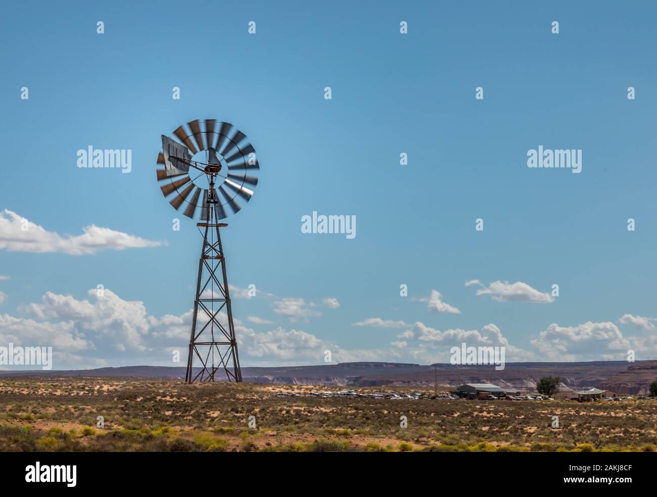 American countryside with an old windmill tower, USA Stock Photo - Alamy