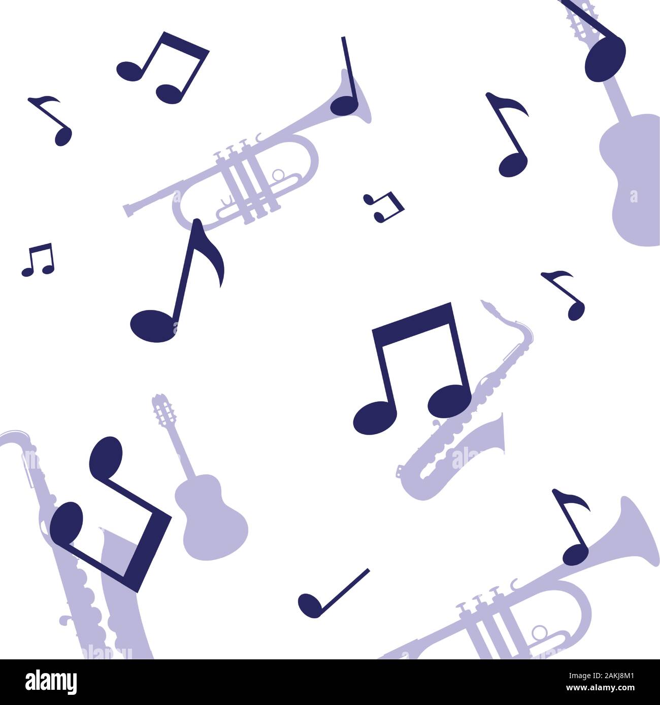 Notes and instruments design, Music sound melody song musical art and ...