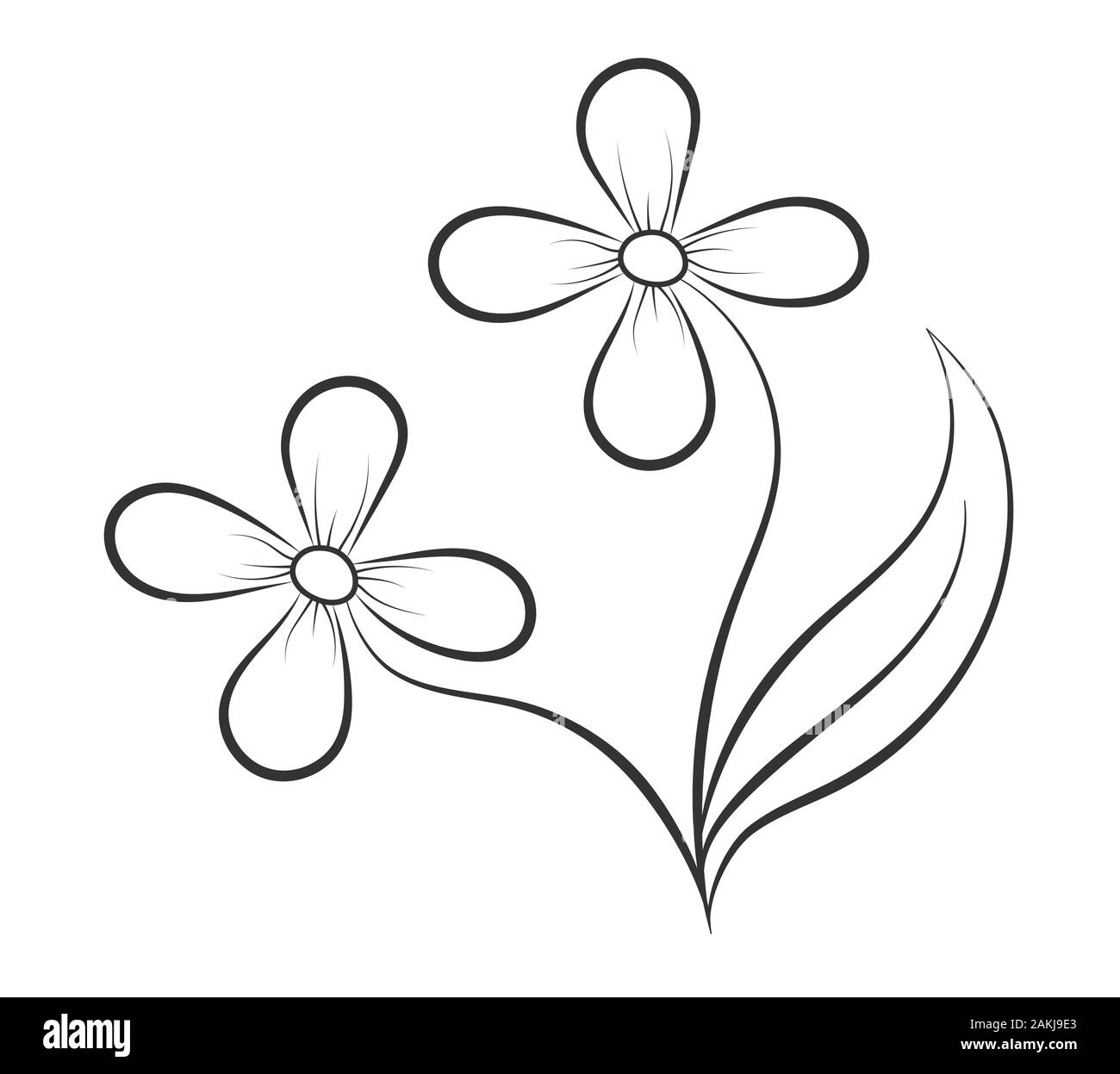 Vector drawing of a flower in Doodle style for postcards, posters ...
