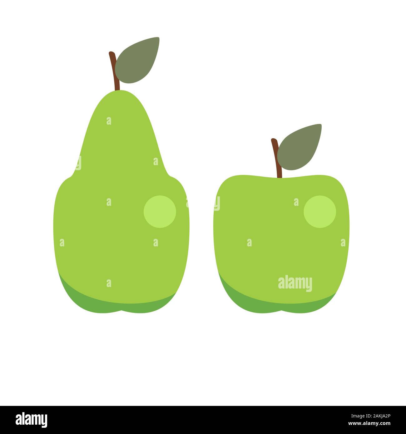 Green apple and pear Stock Vector Image & Art - Alamy