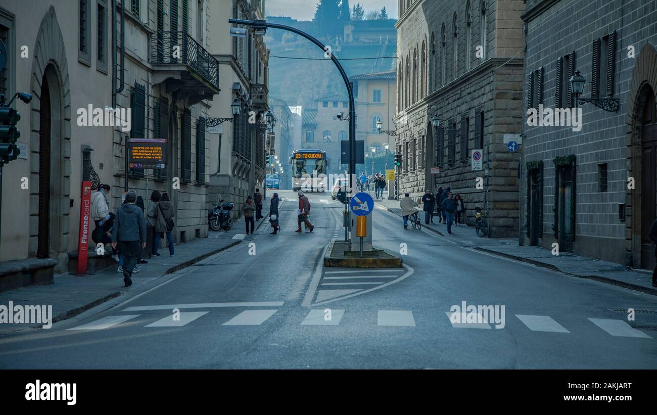 Street scene of Florence, beautiful intersection Stock Photo - Alamy