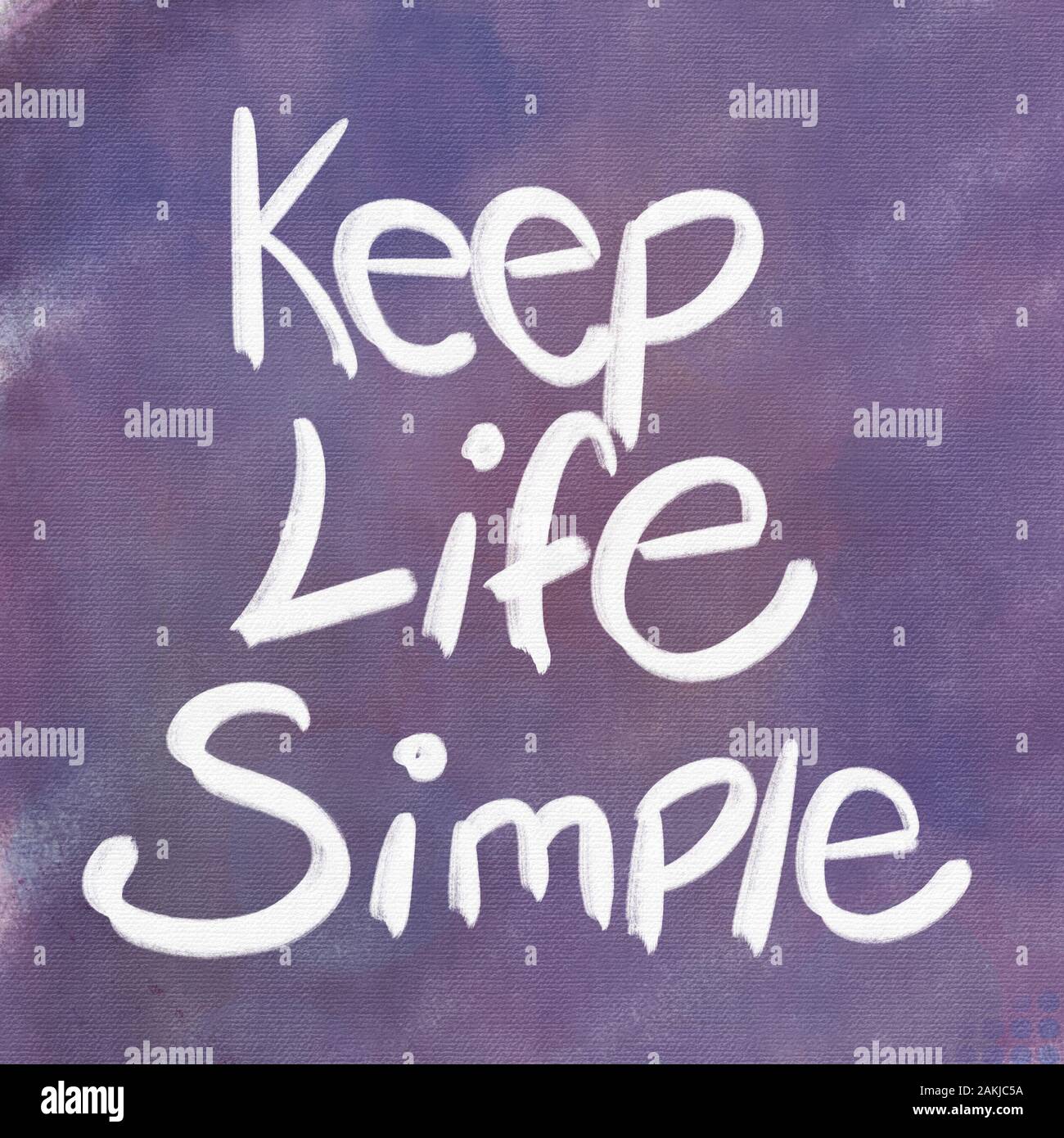 Inspirational Quote - Keep life Simple with water color background ...