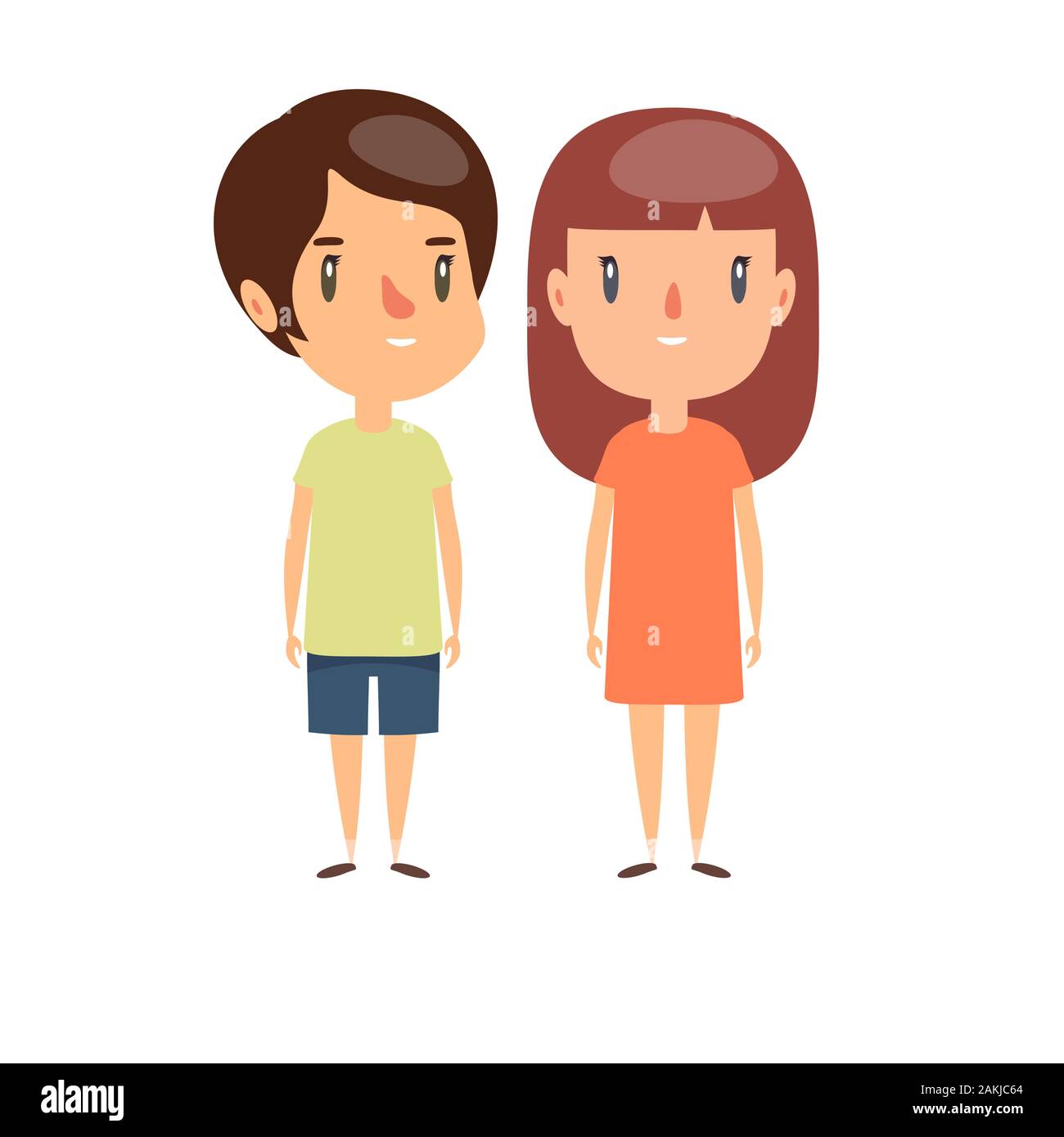 Boy and girl - characters Stock Vector Image & Art - Alamy