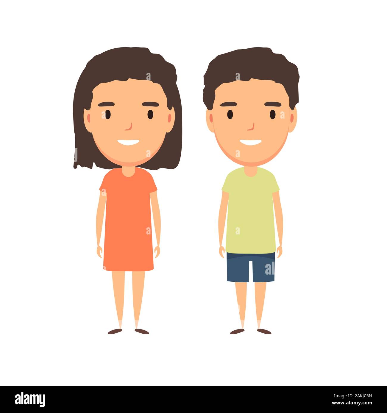 Boy and girl - characters Stock Vector Image & Art - Alamy