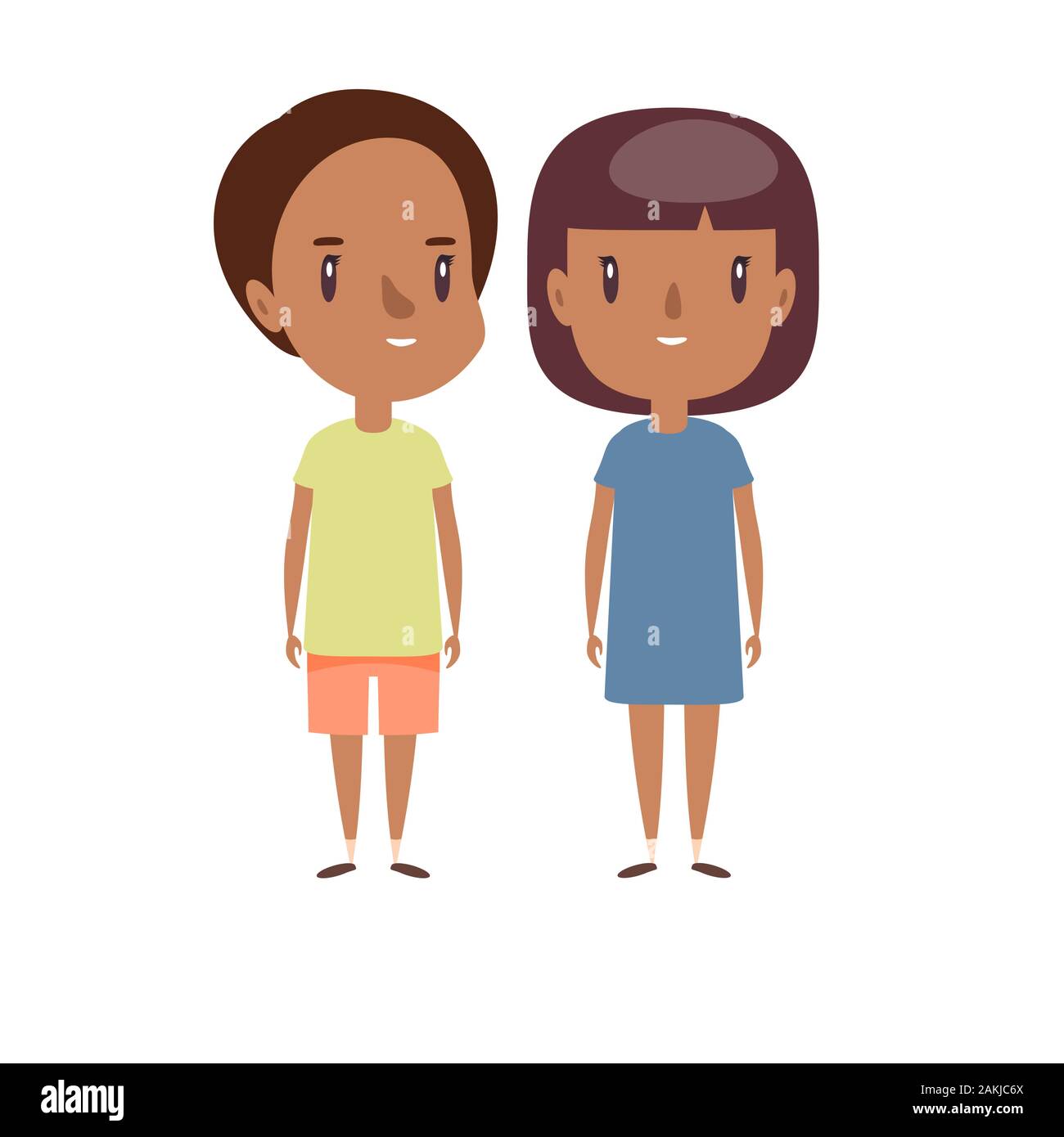 Boy and girl - characters Stock Vector Image & Art - Alamy