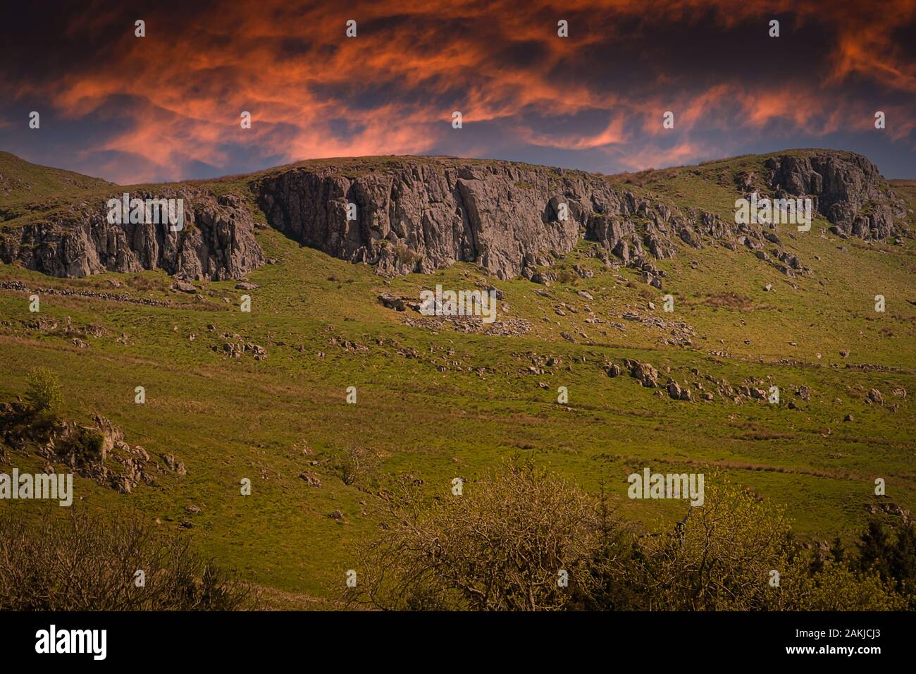Could Rocks Hillside behind the town of Largs Scotland looking over ...