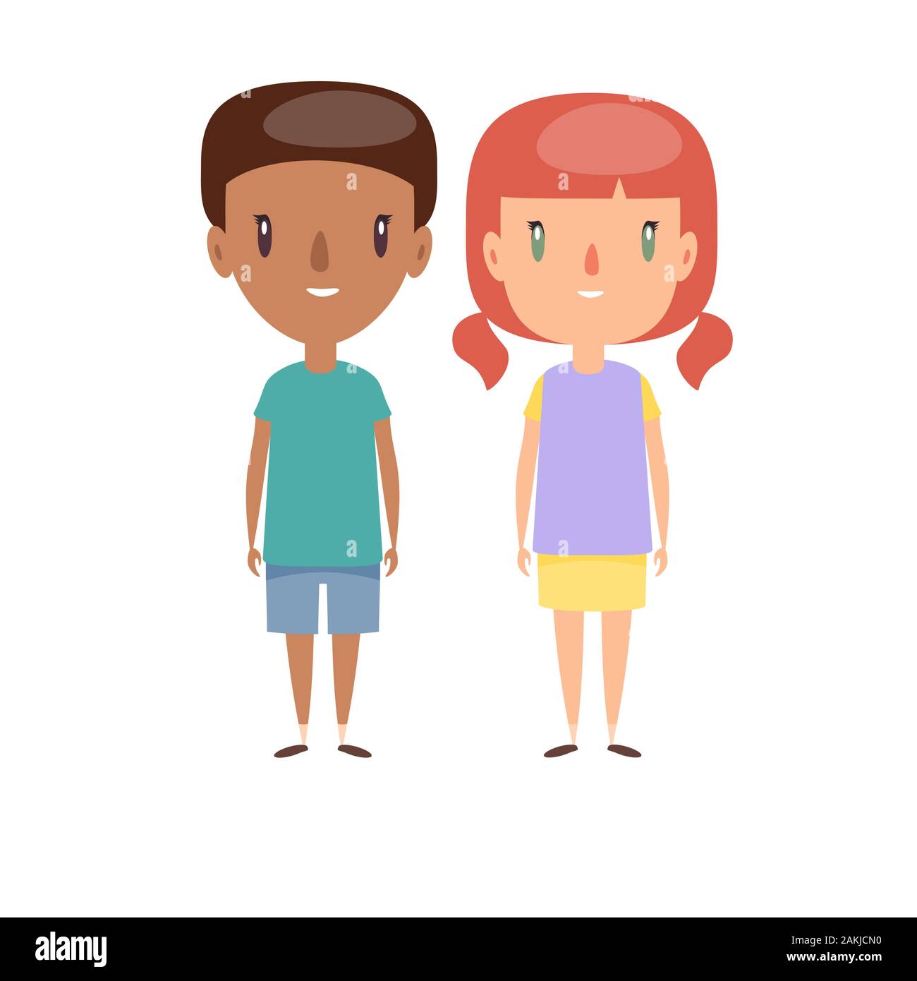 Boy and girl - characters Stock Vector Image & Art - Alamy