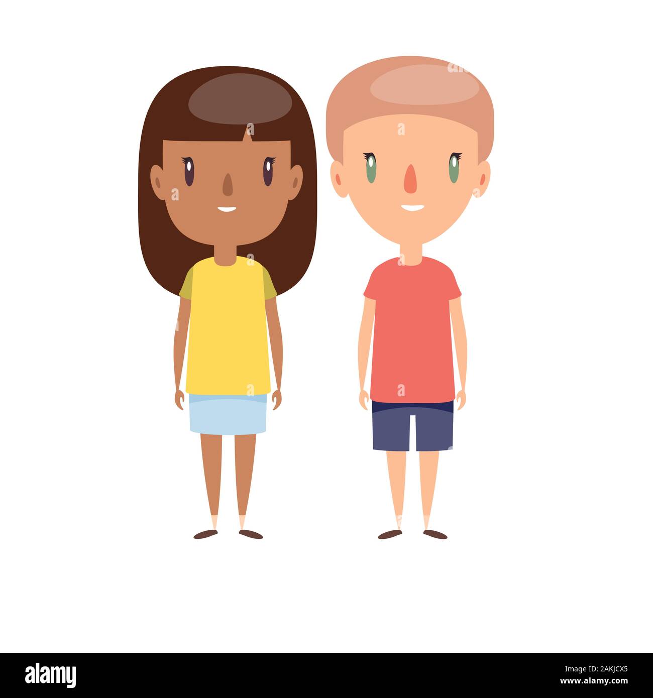 Boy and girl - characters Stock Vector Image & Art - Alamy