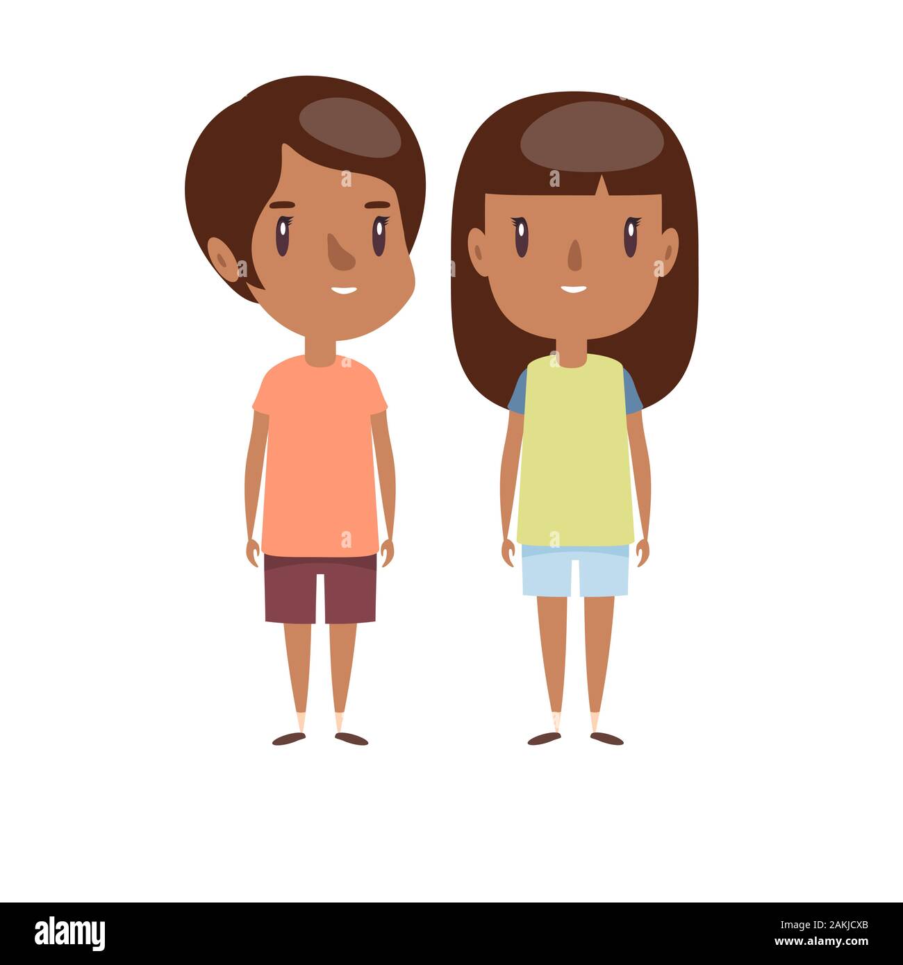 Boy and girl - characters Stock Vector Image & Art - Alamy