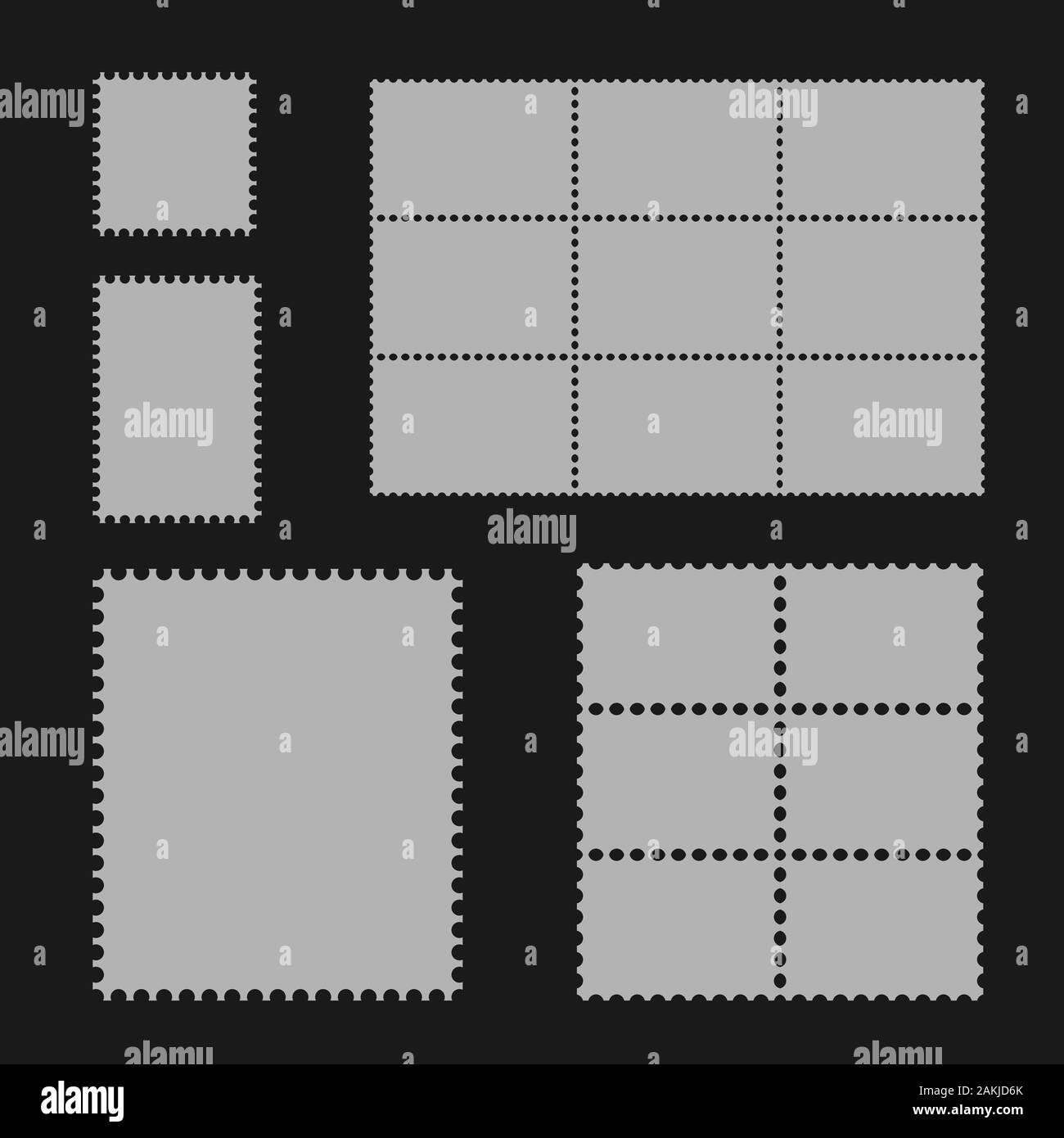 Post stamps set. Different postage symbols Stock Vector Image & Art - Alamy