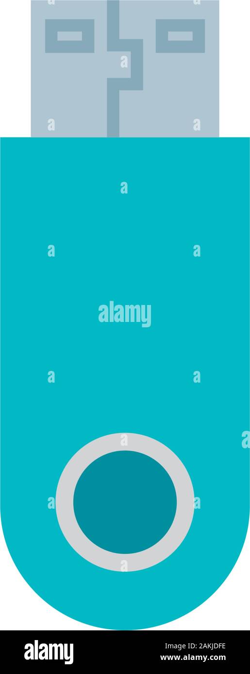 cyber security usb flat style icon vector illustration design Stock ...