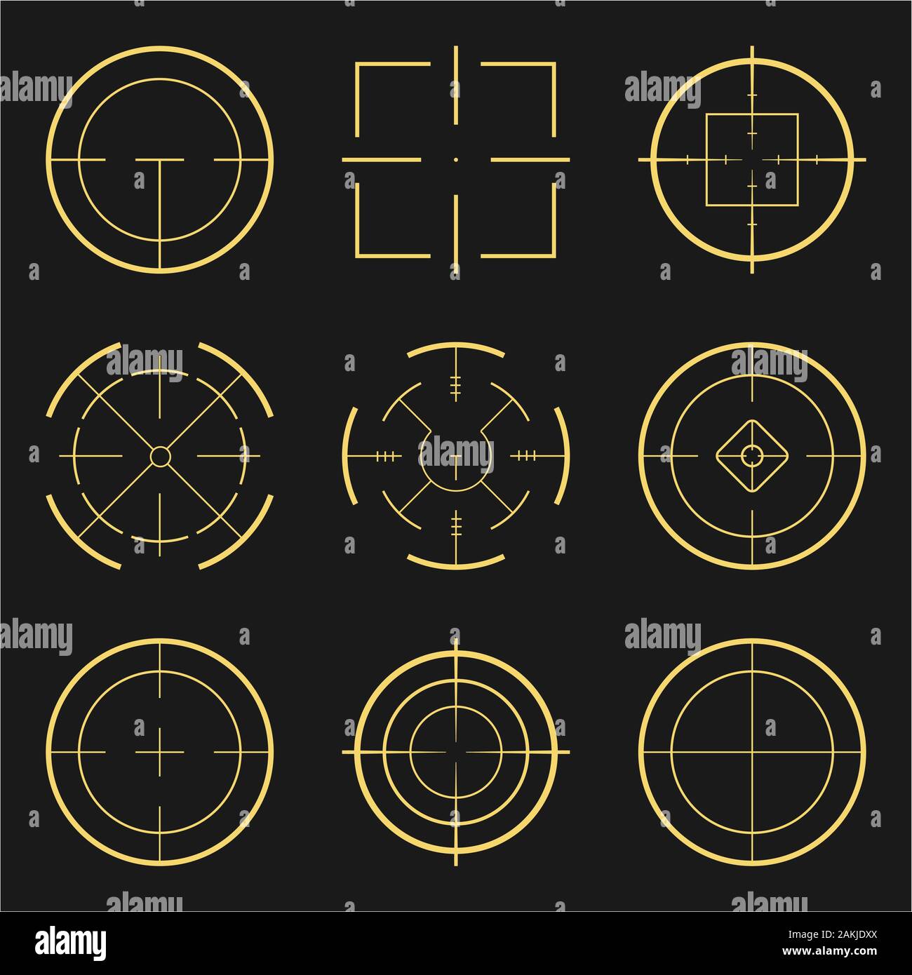 Aim frames collection. Vector target set Stock Vector Image & Art - Alamy