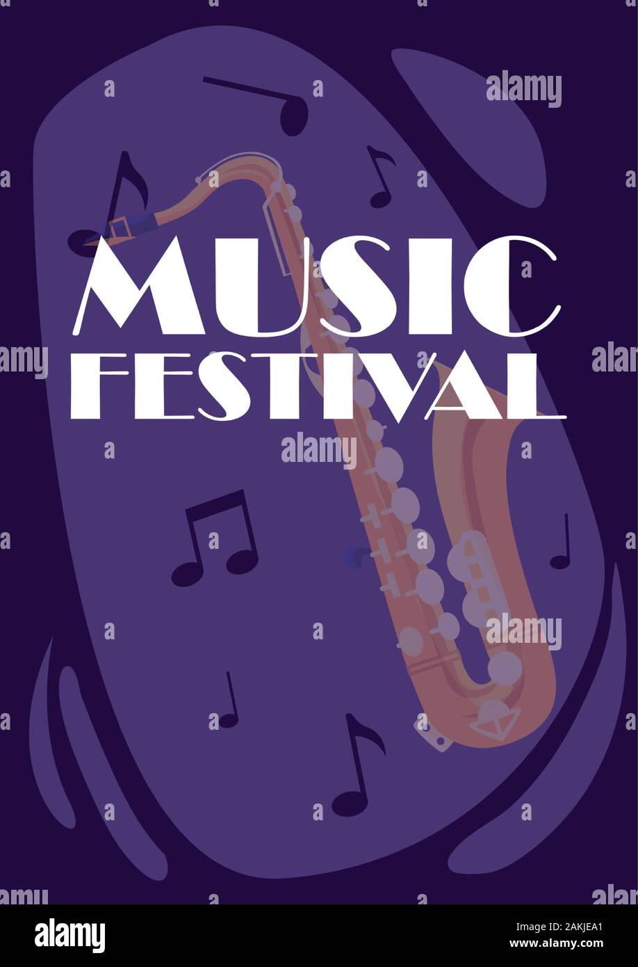Saxophone design, Music festival sound melody song musical art and ...