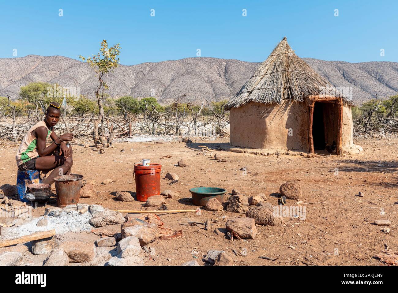 Himba Tribe Area High Resolution Stock Photography and Images - Alamy
