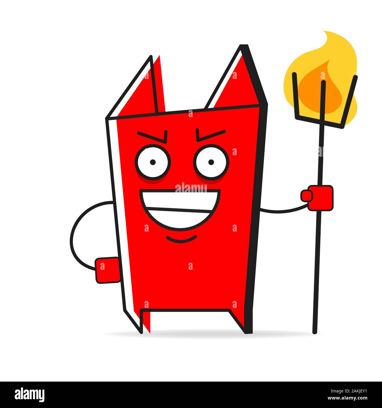 Cartoon little fire demon Stock Vector Images - Alamy