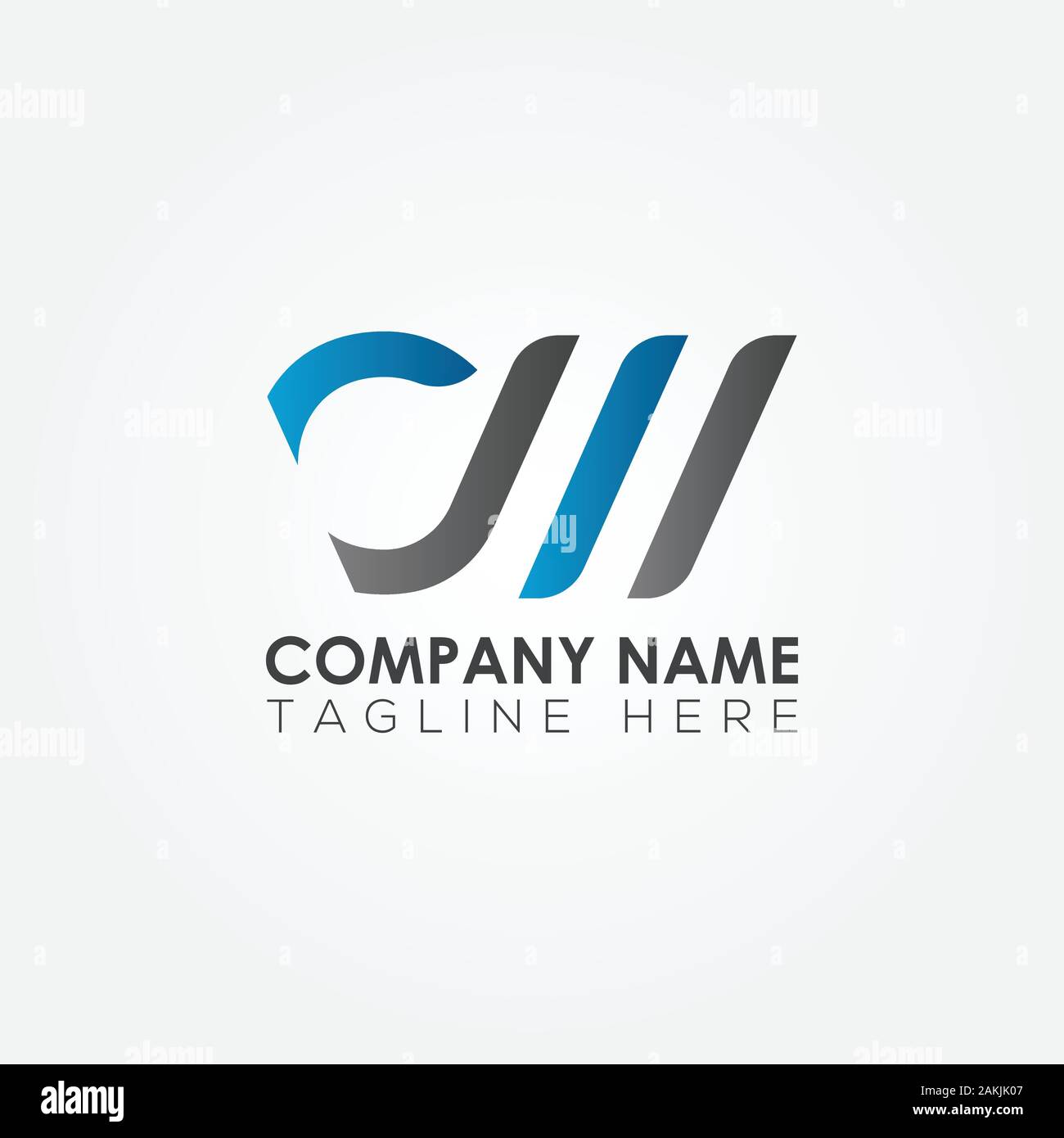 Initial CW Letter Logo With Creative Modern Business Typography Vector ...